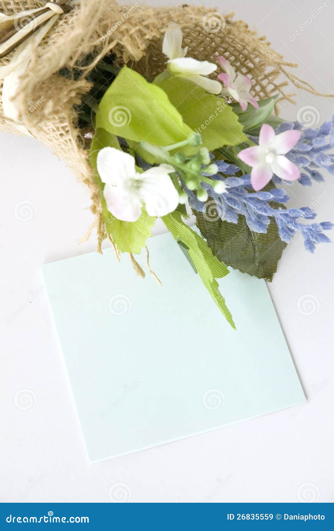 Blank Paper Note with Flowers Stock Image - Image of message, event ...