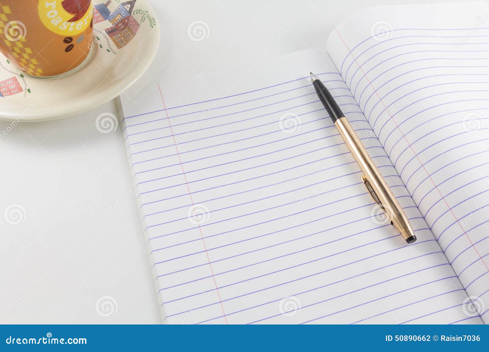 Blank paper note and pen stock photo. Image of metal - 50890662