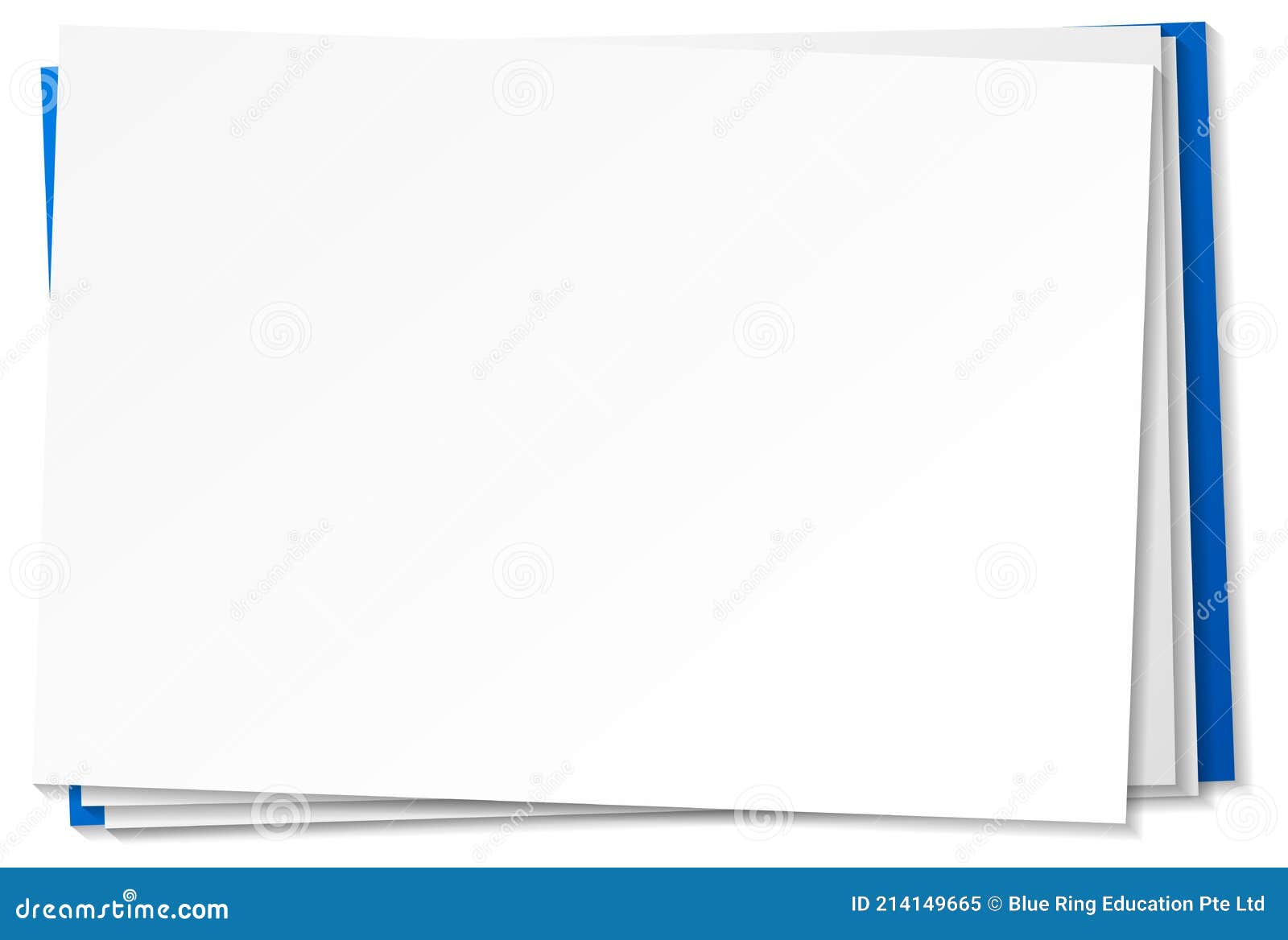 Blank Paper Note Template on White Background Stock Vector ...