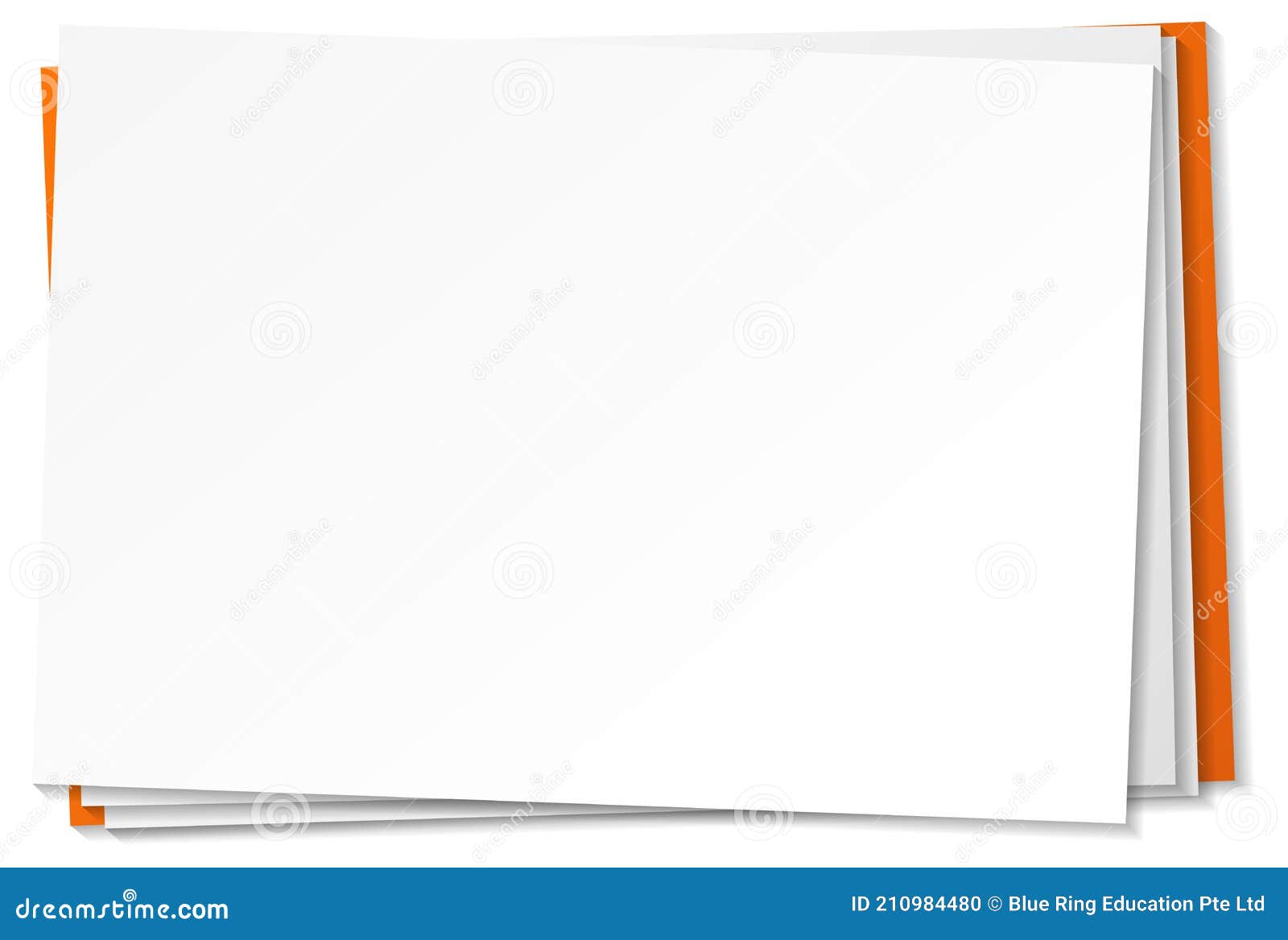Blank Paper Note Template on White Background Stock Vector ...