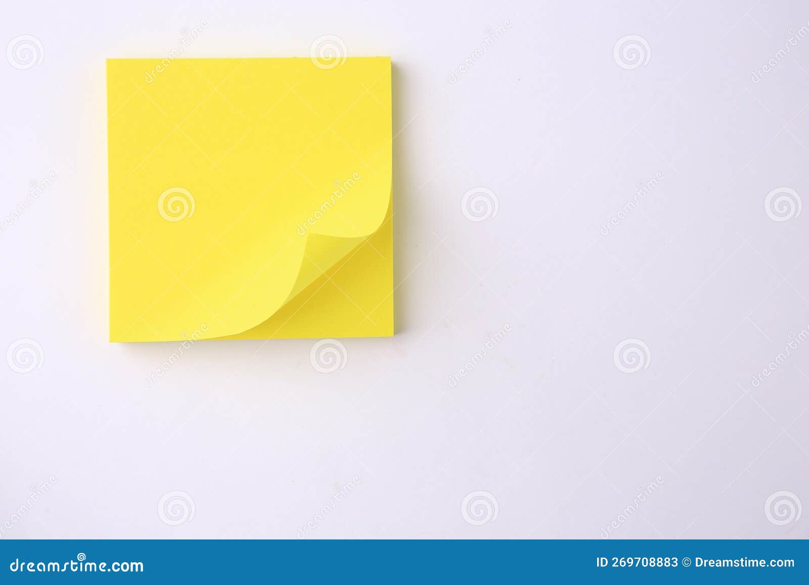 Blank Paper Note on White Background, Top View. Space for Text Stock ...