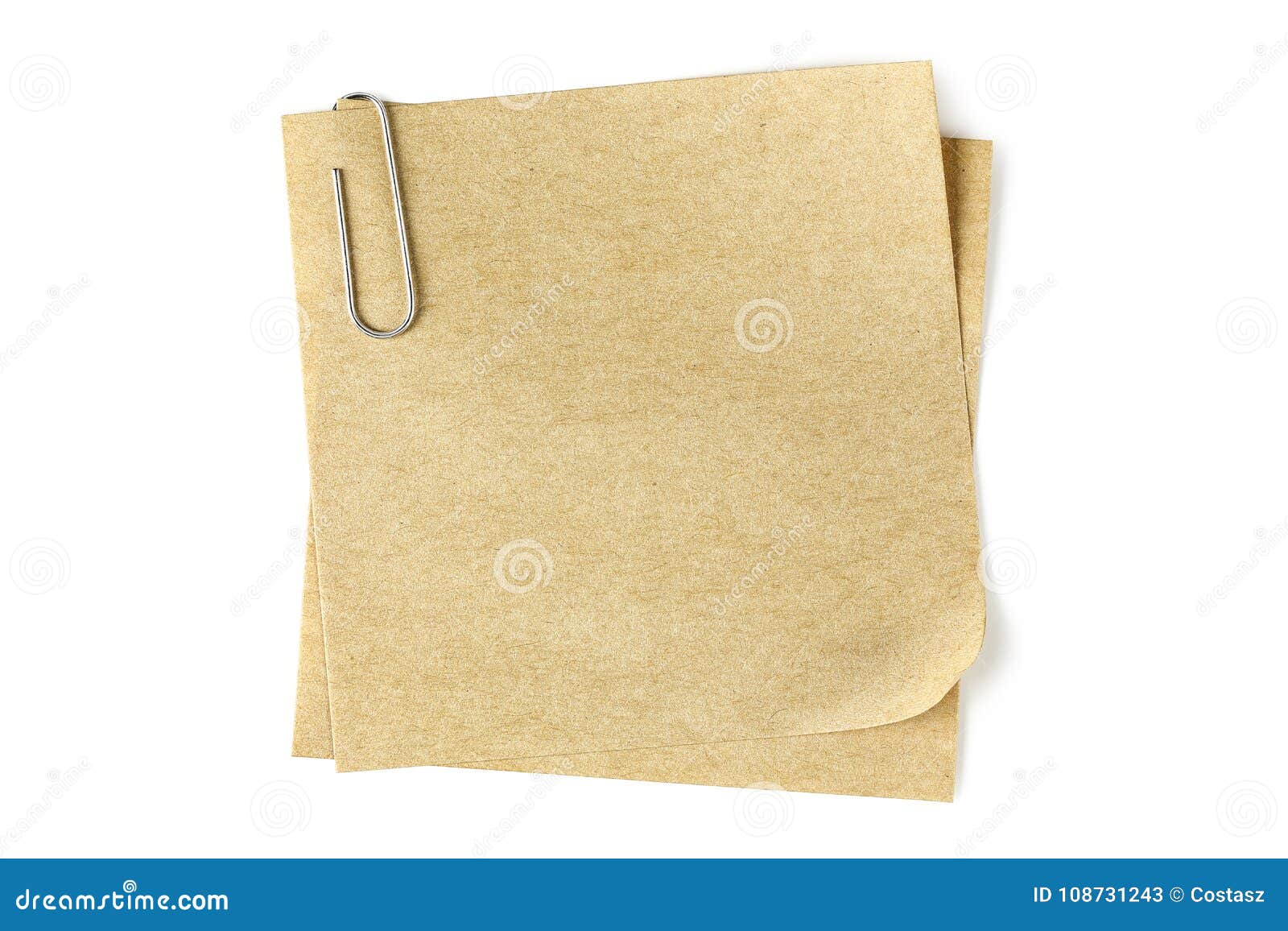 Blank note stock image. Image of memo, memory, brown - 108731243