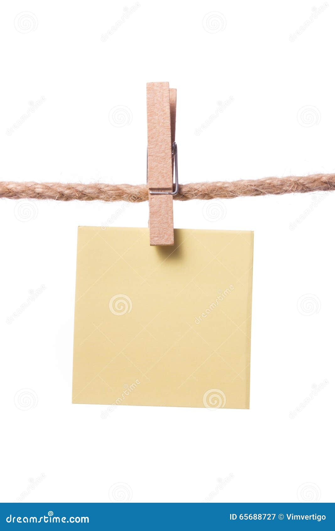 Blank Paper Notes Hanging on Rope with Clothes Pins, Copy Space Stock ...