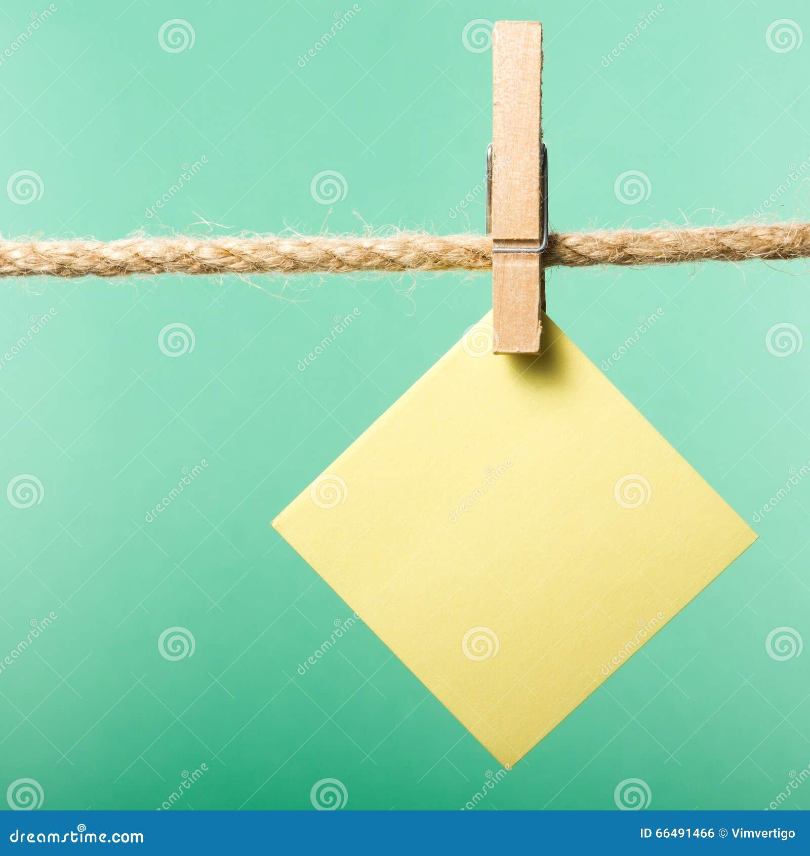 Blank Paper Notes Hanging on Rope with Clothes Pins, Copy Space Stock ...