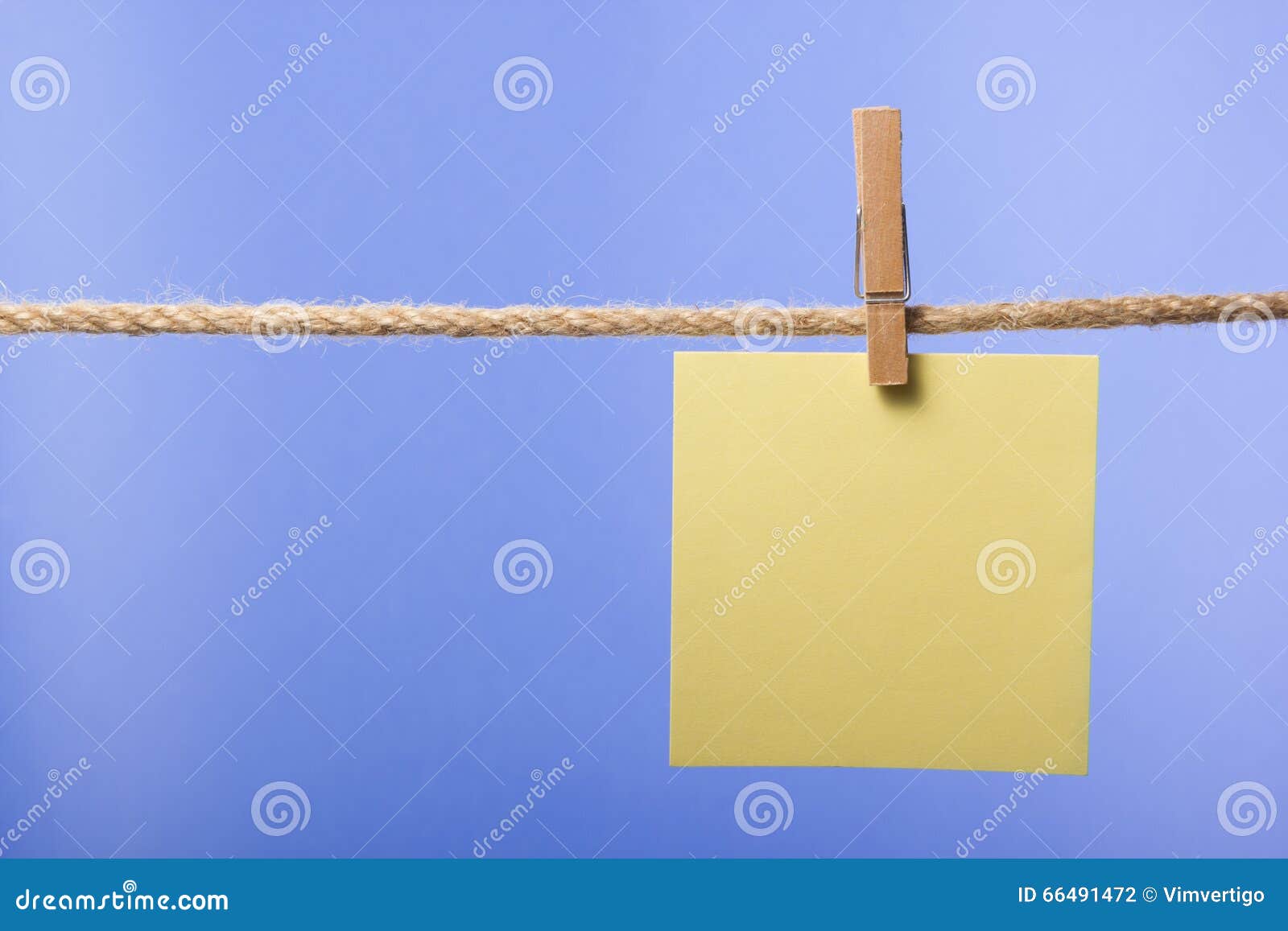 Blank Paper Notes Hanging on Rope with Clothes Pins, Copy Space Stock ...