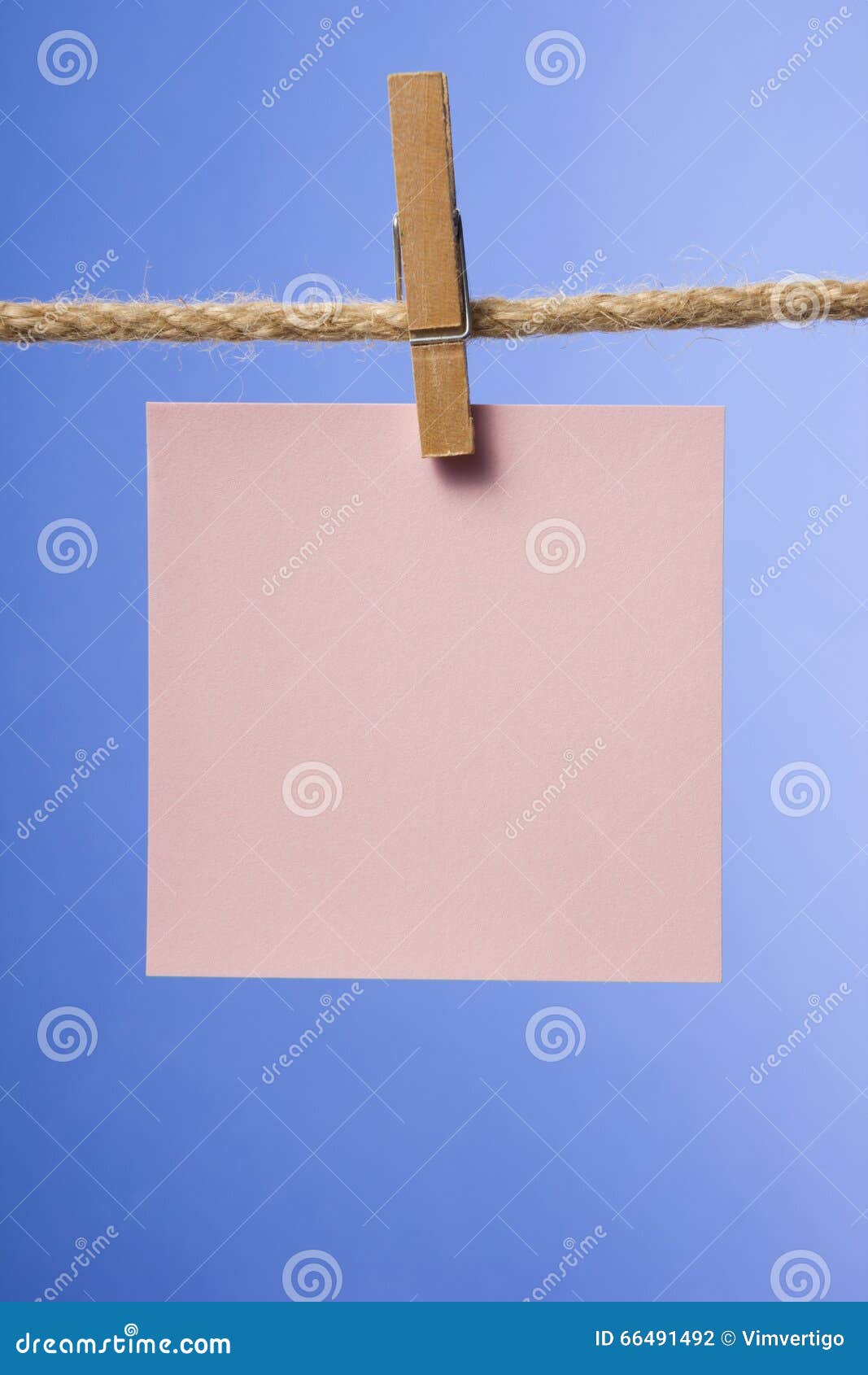Blank Paper Notes Hanging on Rope with Clothes Pins, Copy Space Stock ...