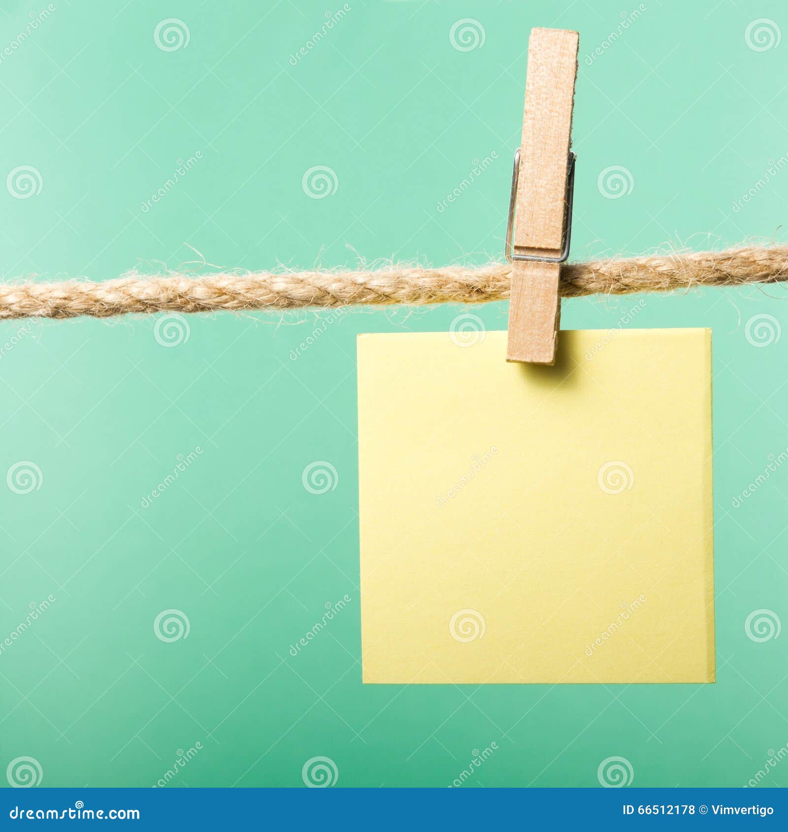 Blank Paper Notes Hanging on Rope with Clothes Pins, Copy Space Stock ...