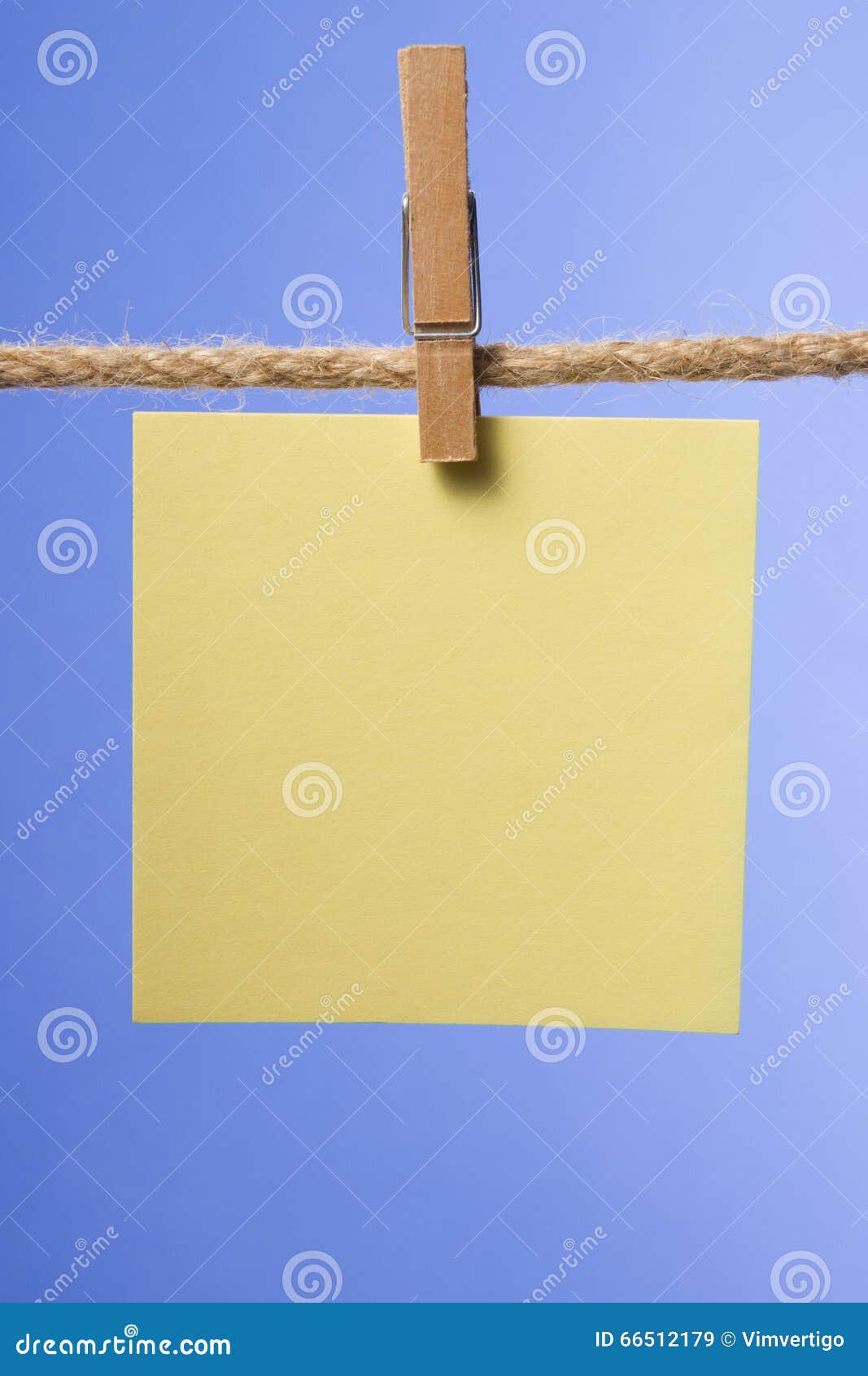 Blank Paper Notes Hanging on Rope with Clothes Pins, Copy Space Stock ...