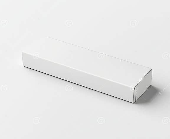 Blank Paper Pack Mock Up Template with White Box Design Stock Photo ...