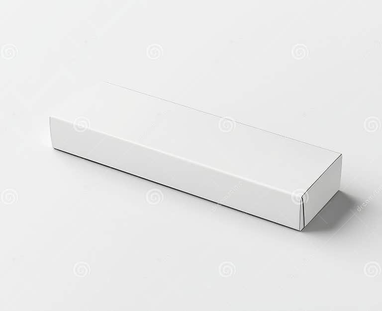 Blank Paper Pack Mock Up Template with White Box Design Stock Photo ...