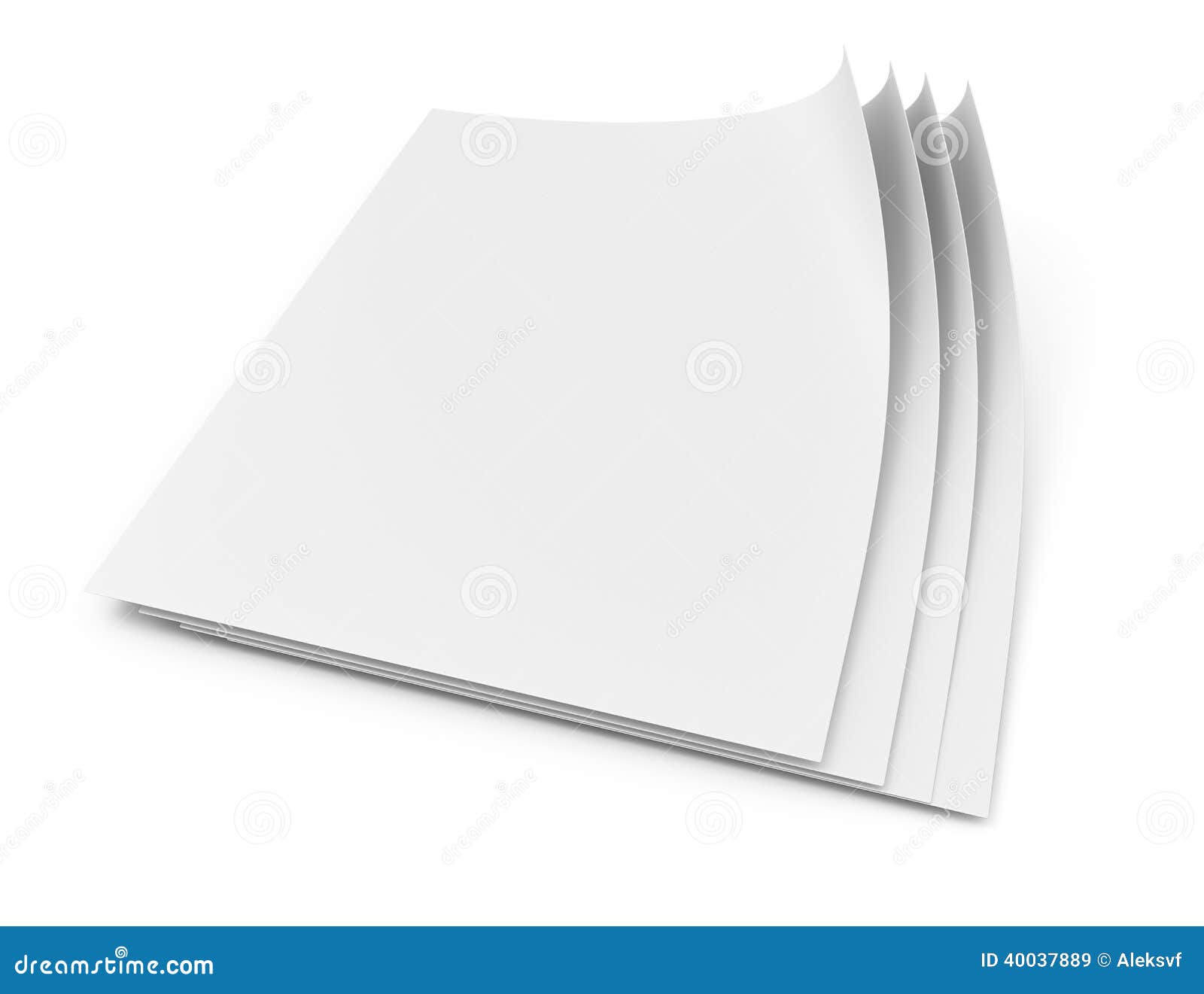Blank paper pages stock illustration. Illustration of white - 40037889