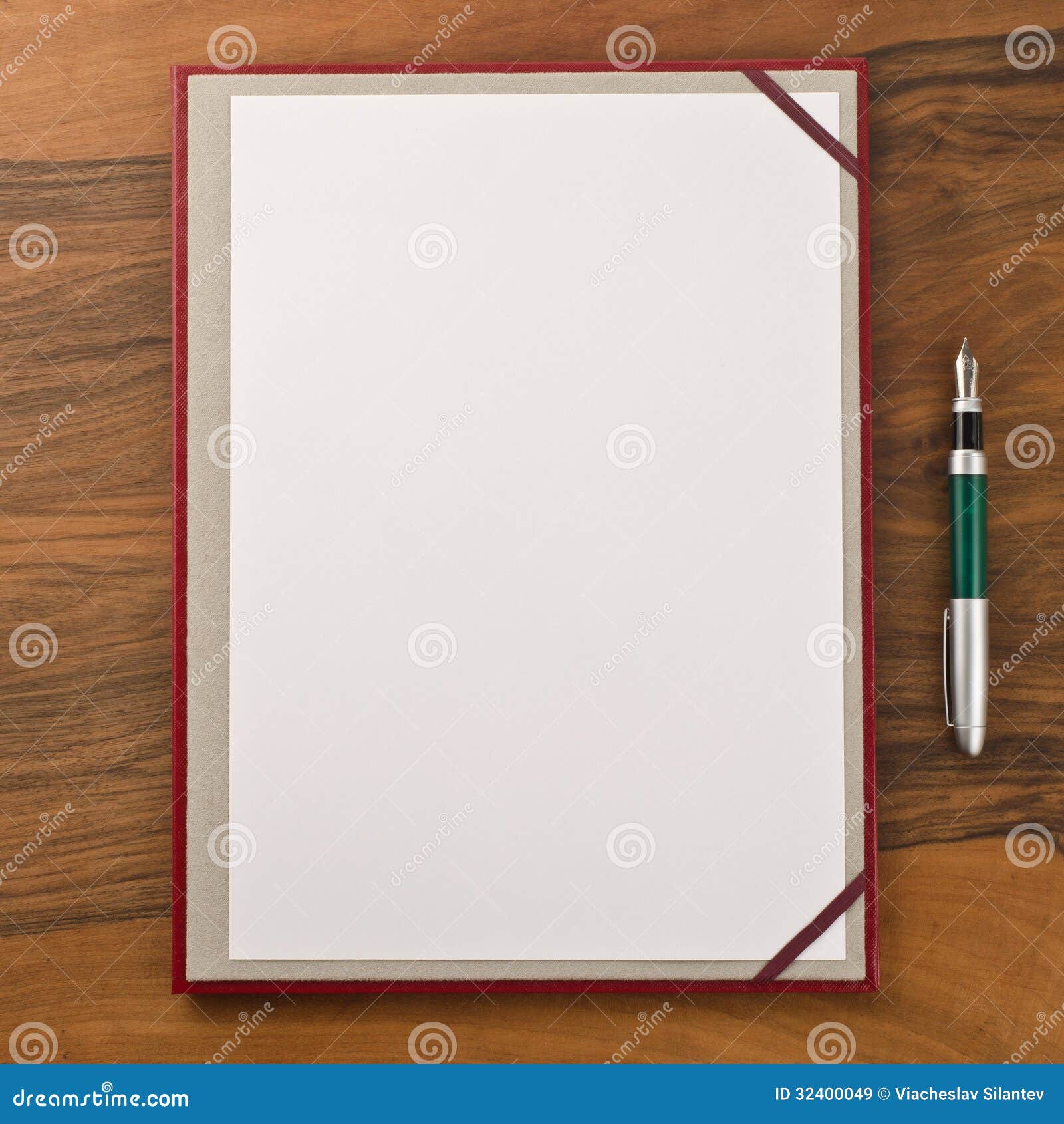 Blank paper and pen stock image. Image of booklet, background - 32400049