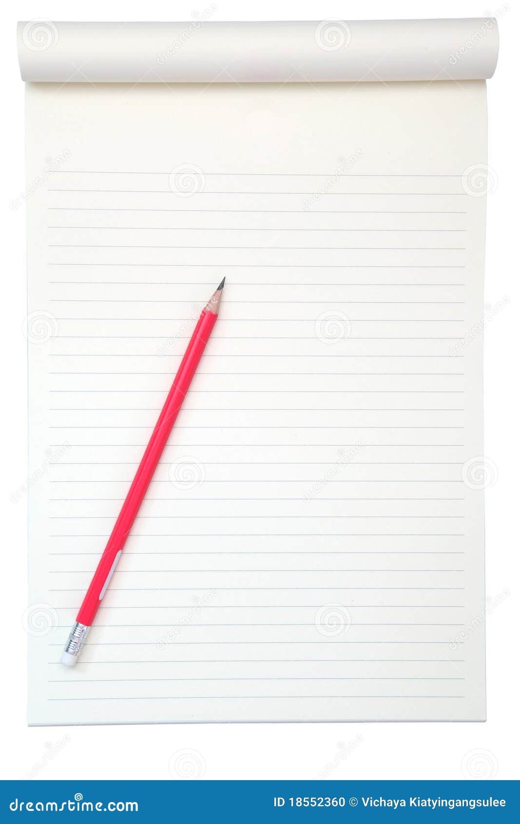 Blank paper with pencil stock photo. Image of message - 18552360