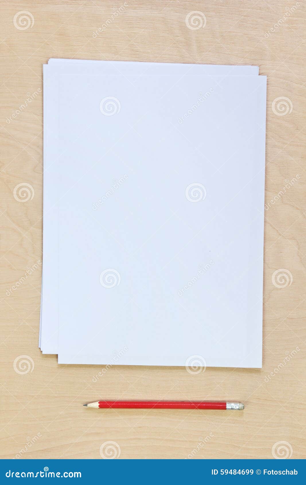 Blank paper with pencil stock image. Image of homework - 59484699