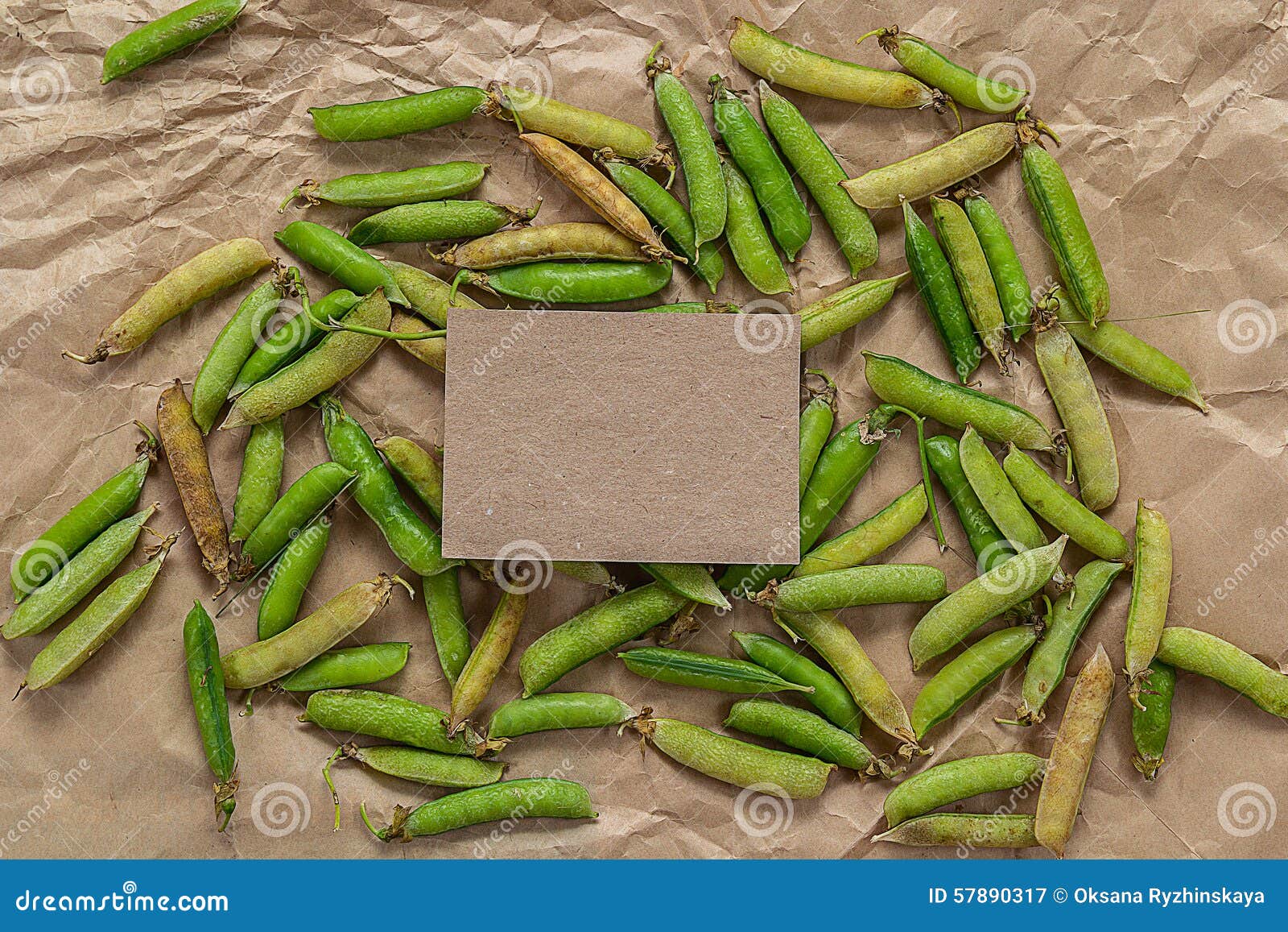 Blank Paper with Pods of Green Peas Stock Image - Image of ripe, group ...