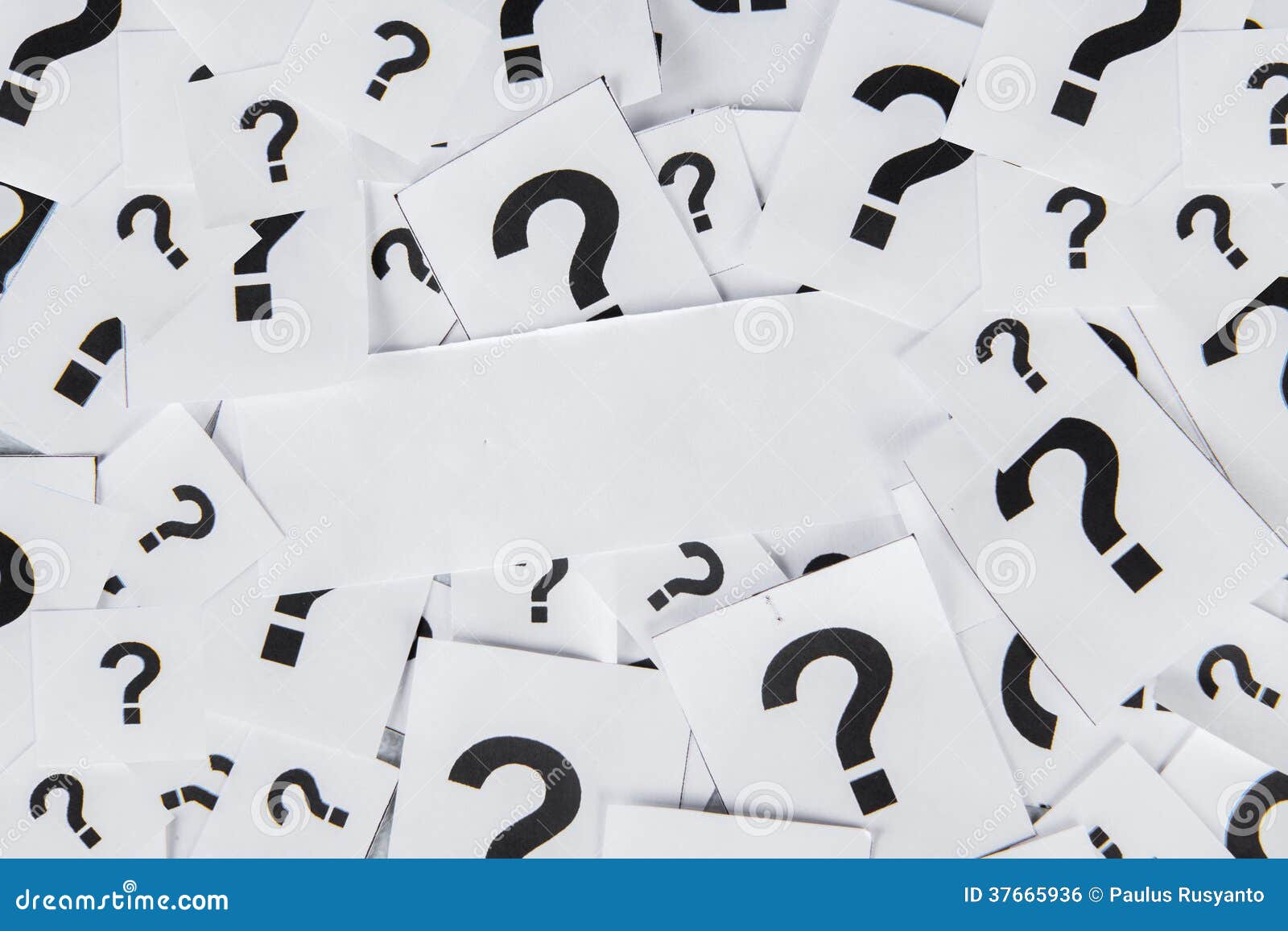 Blank Paper with Question Marks Stock Photo - Image of ideas, idea ...