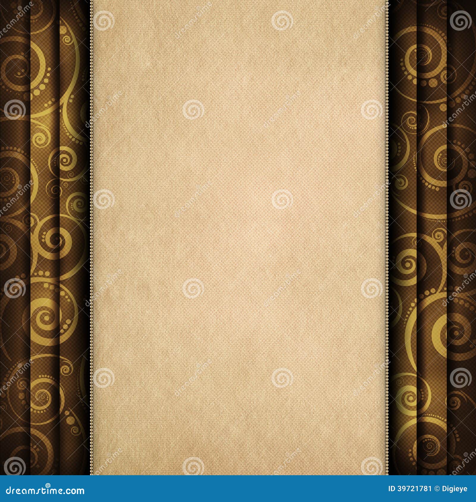 Blank Paper on Retro Pattern Background Stock Image - Image of retro ...