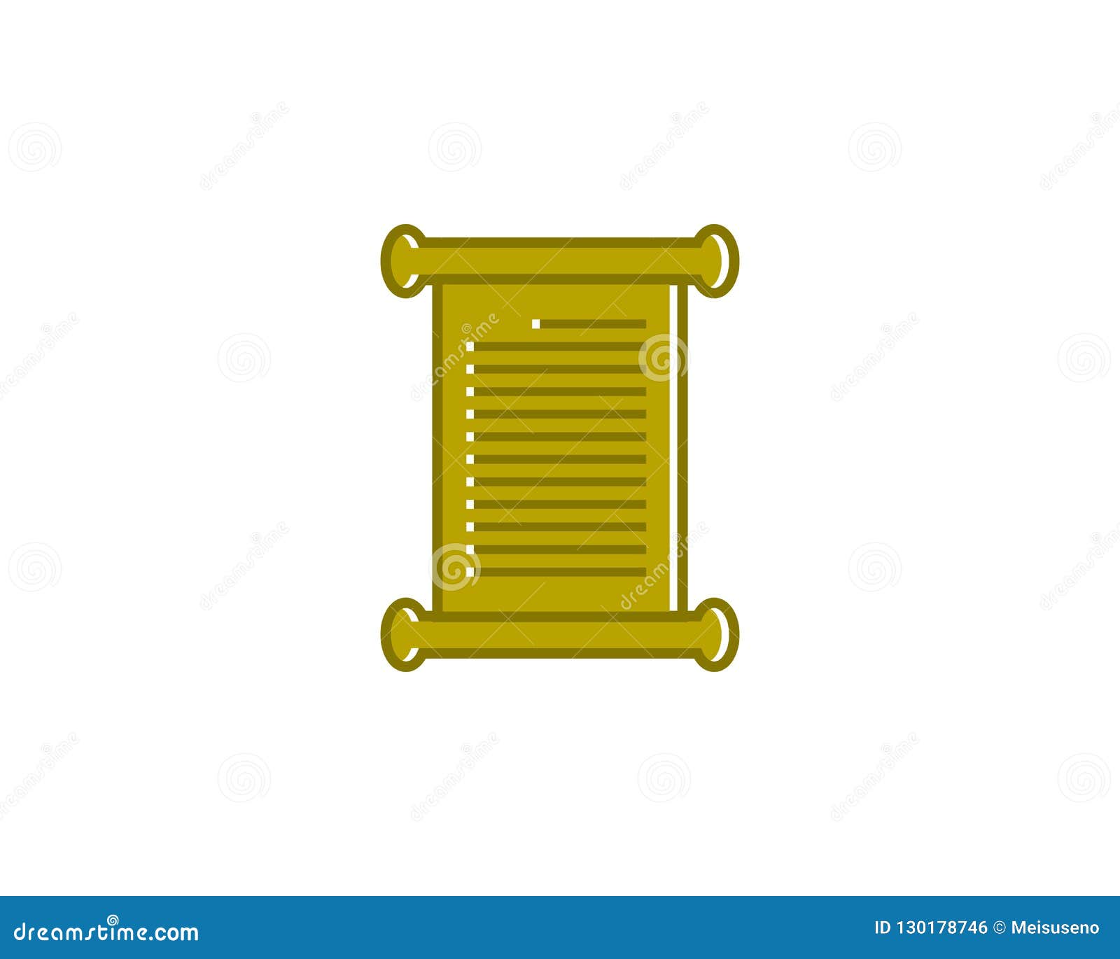 Blank Paper Scroll Icon Logo Design Element Stock Vector - Illustration ...