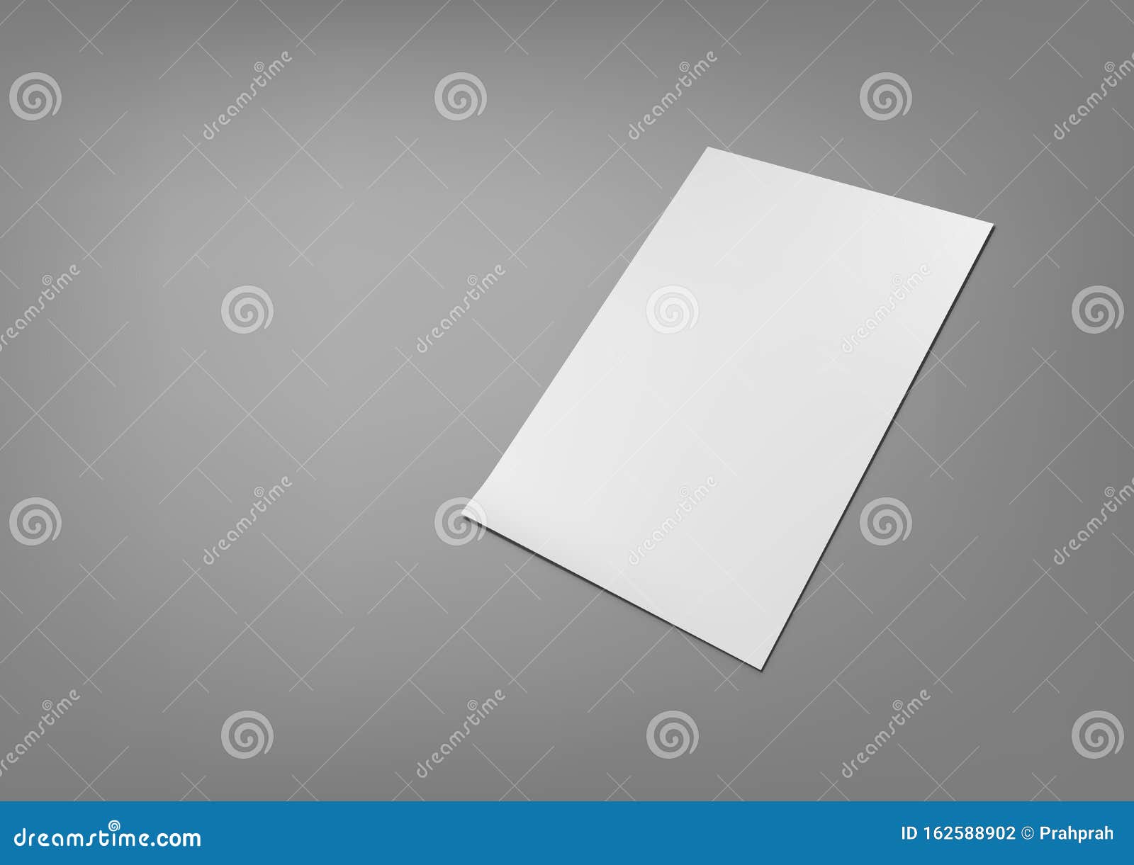 Blank Paper Sheet for Brochure Top View Stock Illustration ...