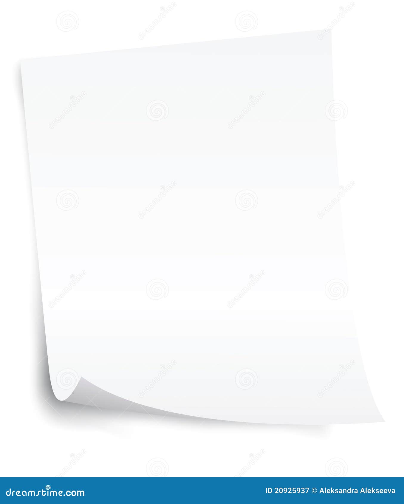 Curl Corner Set With Shadows Isolated On Transparent Background. 5 ...