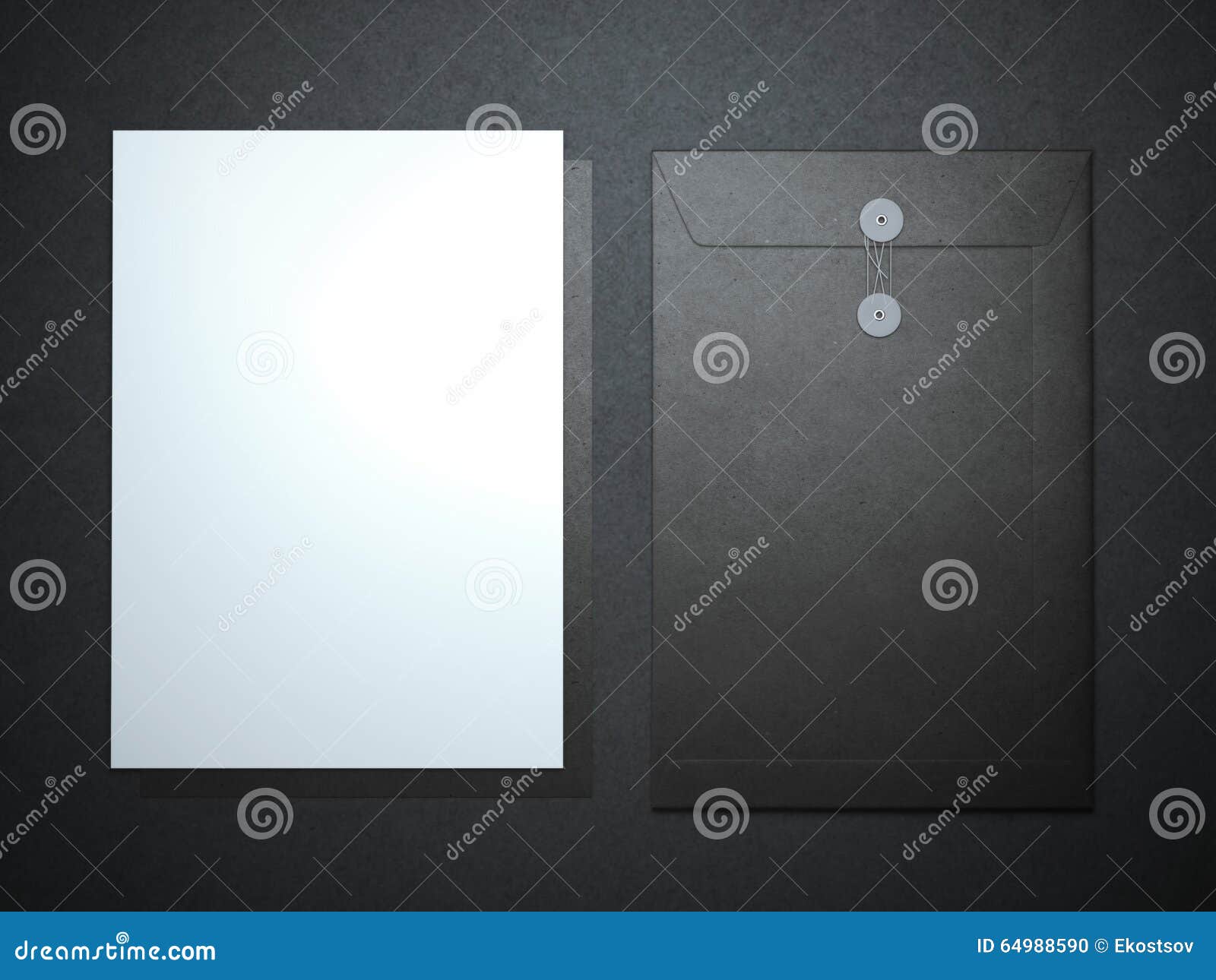 Blank Paper Sheet and Folder Stock Illustration - Illustration of empty ...