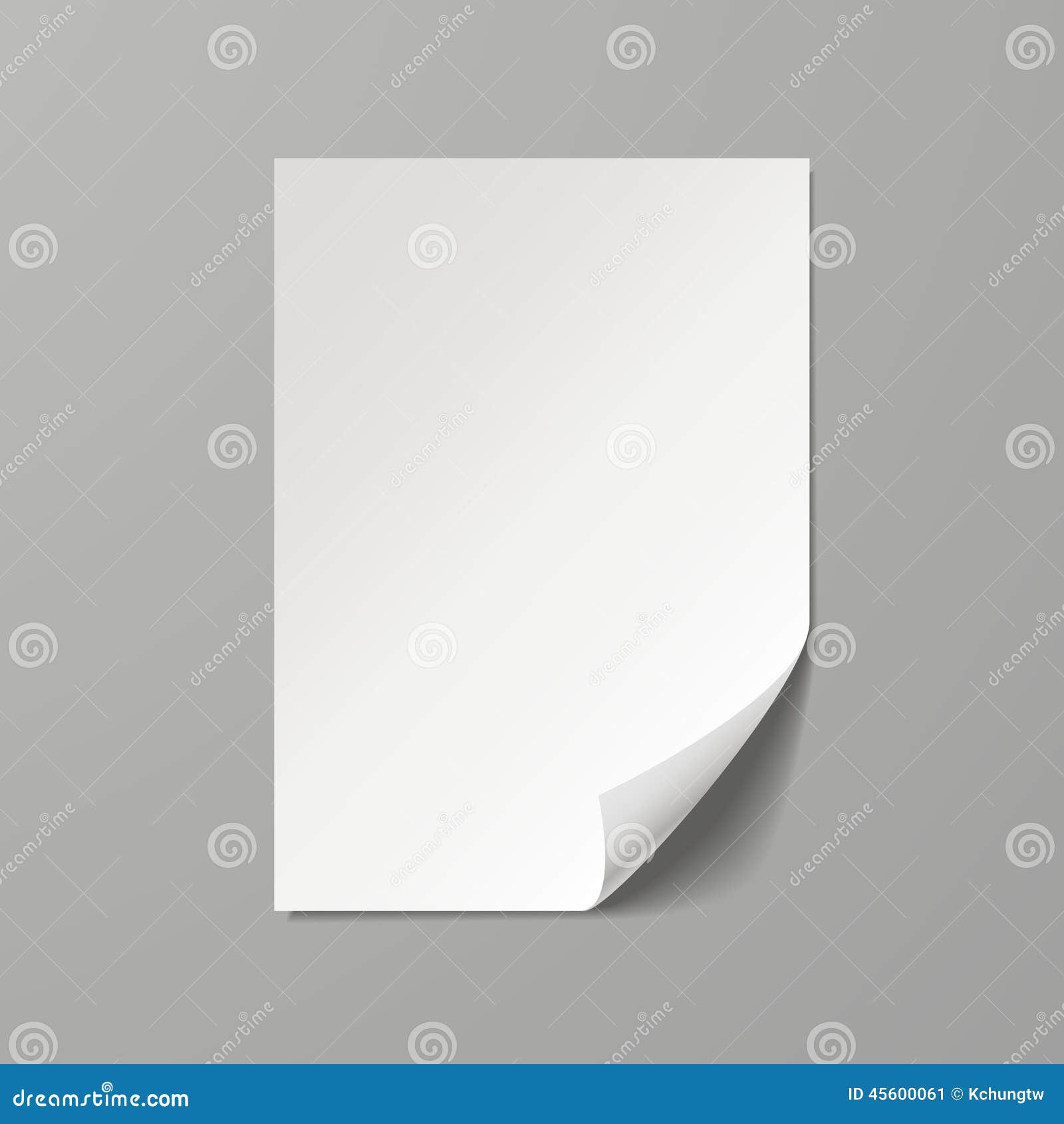 Blank paper sheet template stock vector. Illustration of closeup - 45600061