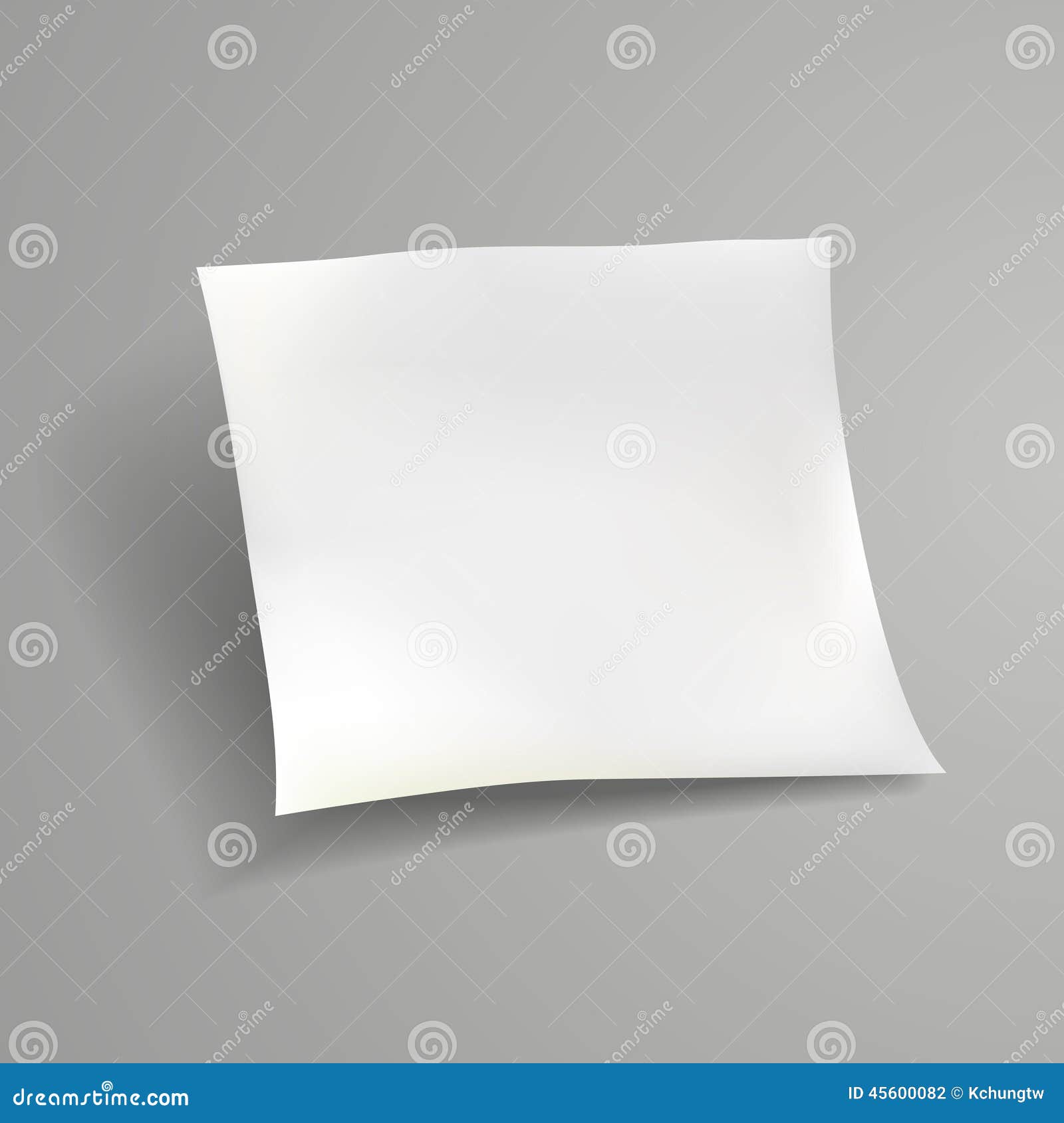 Blank paper sheet template stock vector. Illustration of shadow - 45600082
