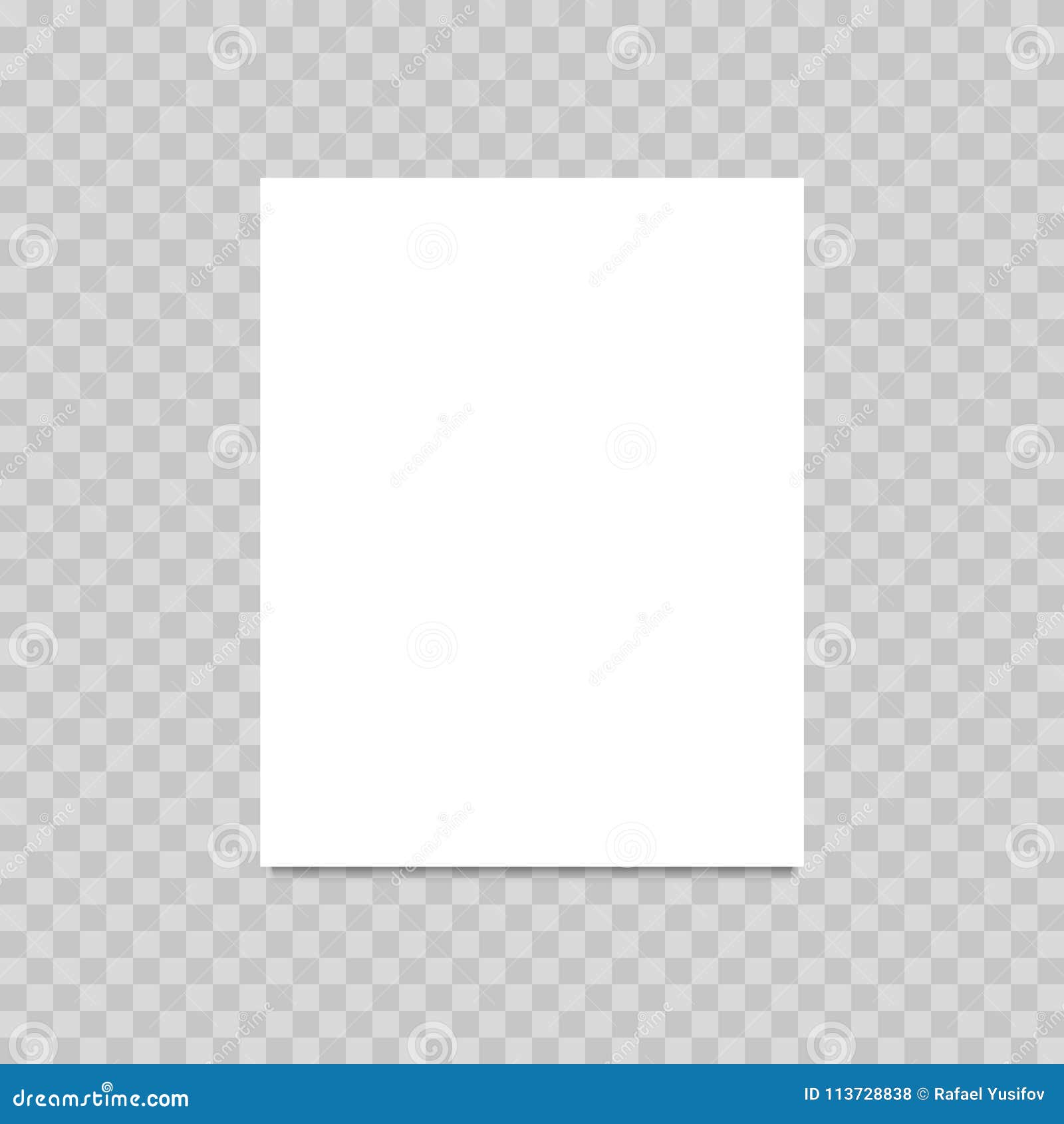 Sheet Of Transparent Paper With Curled Lower Left Corner And White Next ...