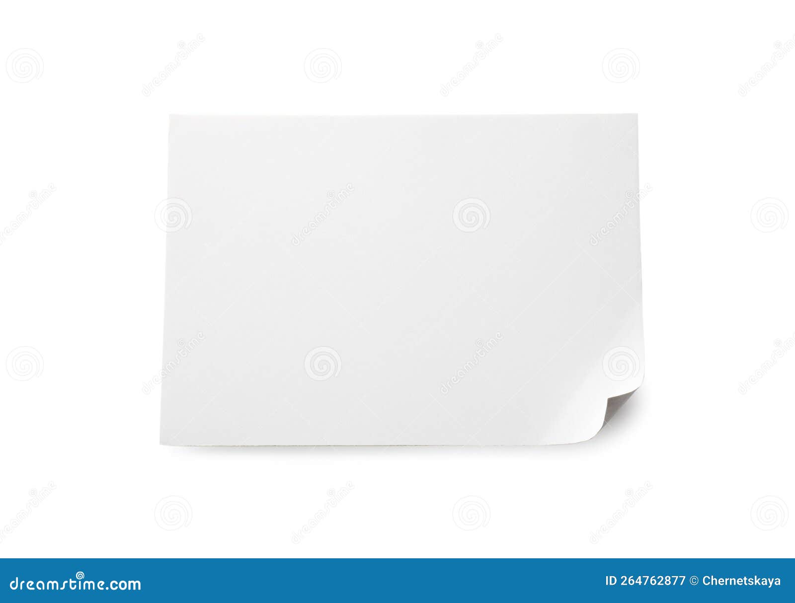 Blank Paper Sheet with Turned Down Corner Isolated on White, Top View ...