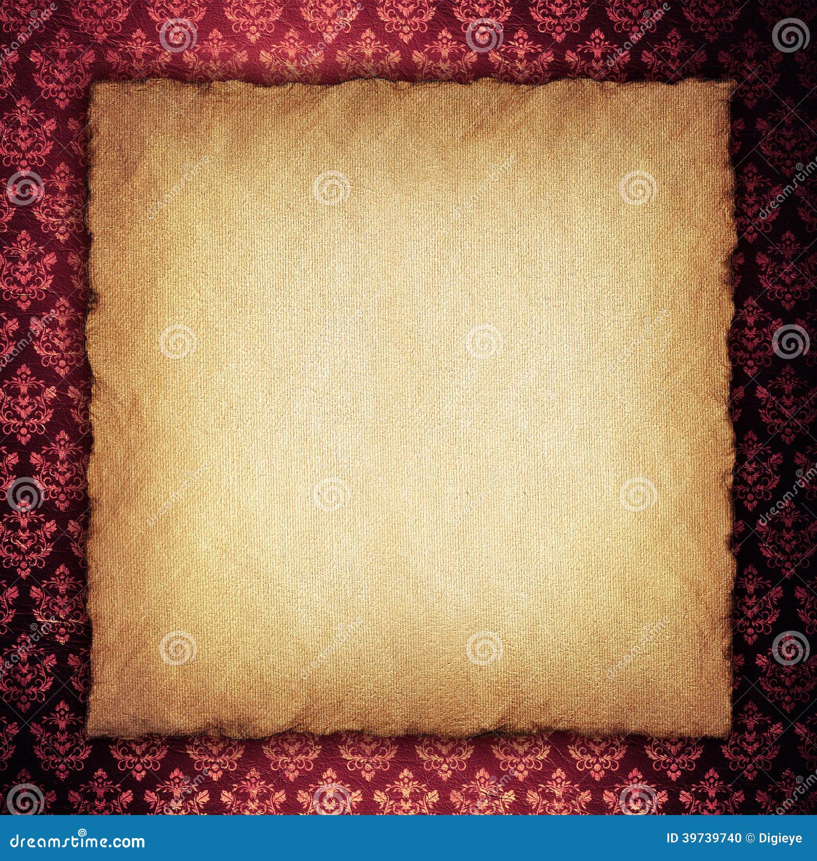 Blank Paper Sheet on Wallpaper Background Stock Photo - Image of artist ...