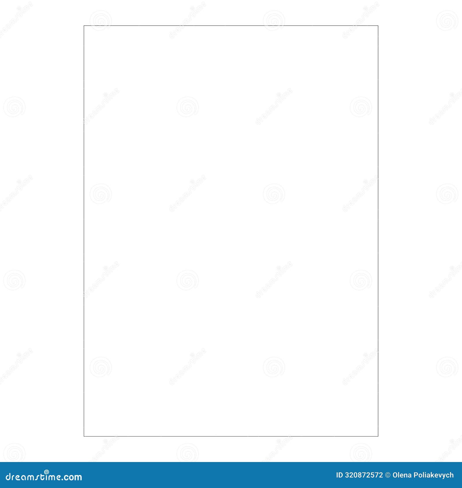 Blank Paper Sheet. White Background. Empty Template. Vector ...