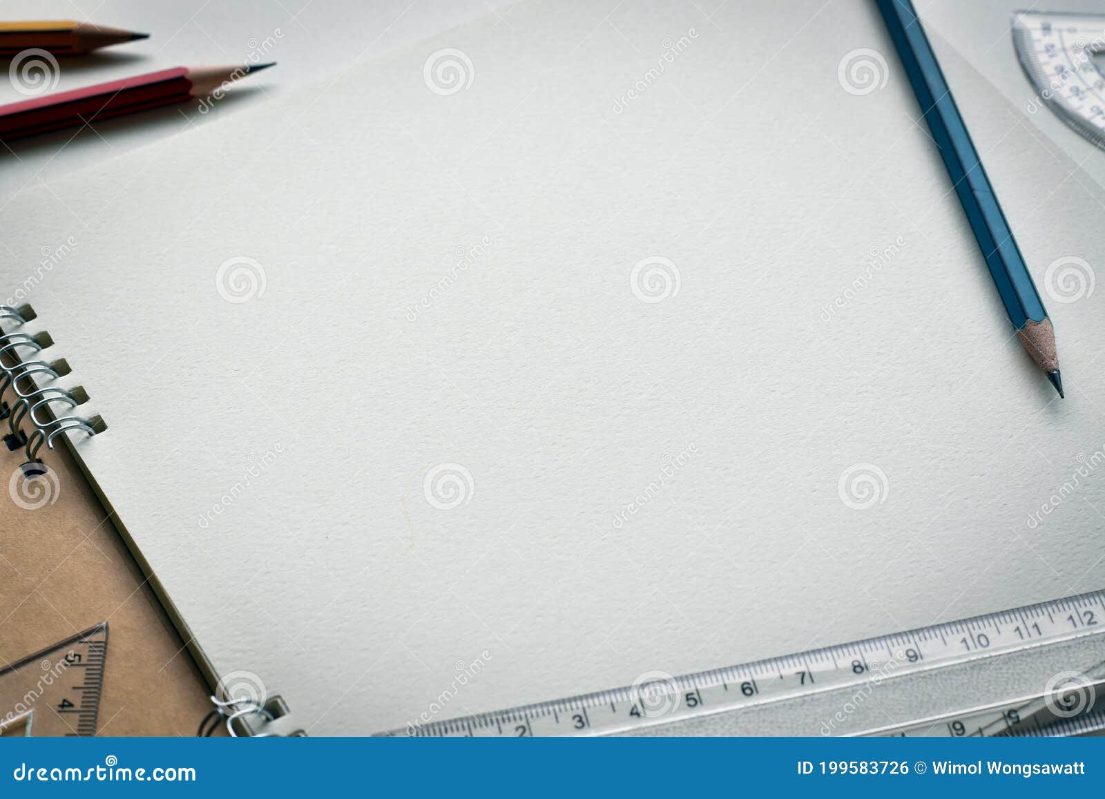 Blank Paper for Sketching or Educational Designs. Stock Photo - Image ...