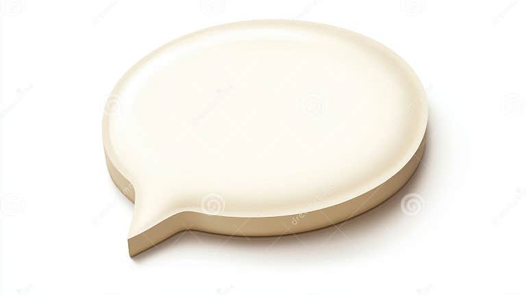 Blank Paper Speech Bubble Symbol on a White Background Ready for Text ...