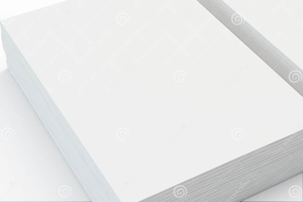Blank a4 paper stacks stock illustration. Illustration of cardboard ...