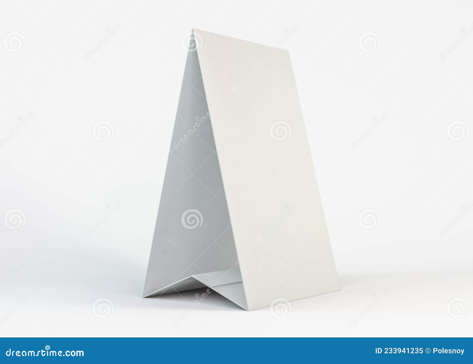Blank Paper Table Tent Template for Presentation. 3D Illustration Stock ...
