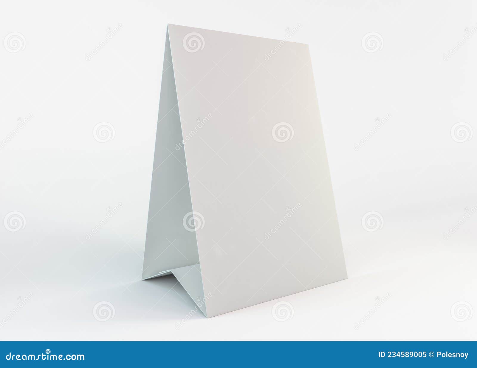 Blank Paper Table Tent Template for Presentation. 3D Illustration Stock ...