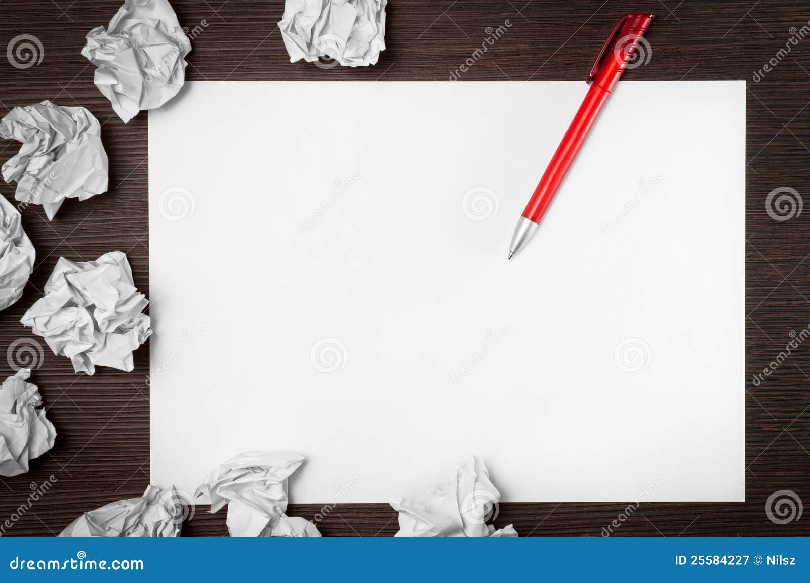 Blank Paper Waiting for Idea Stock Image - Image of note, work: 25584227