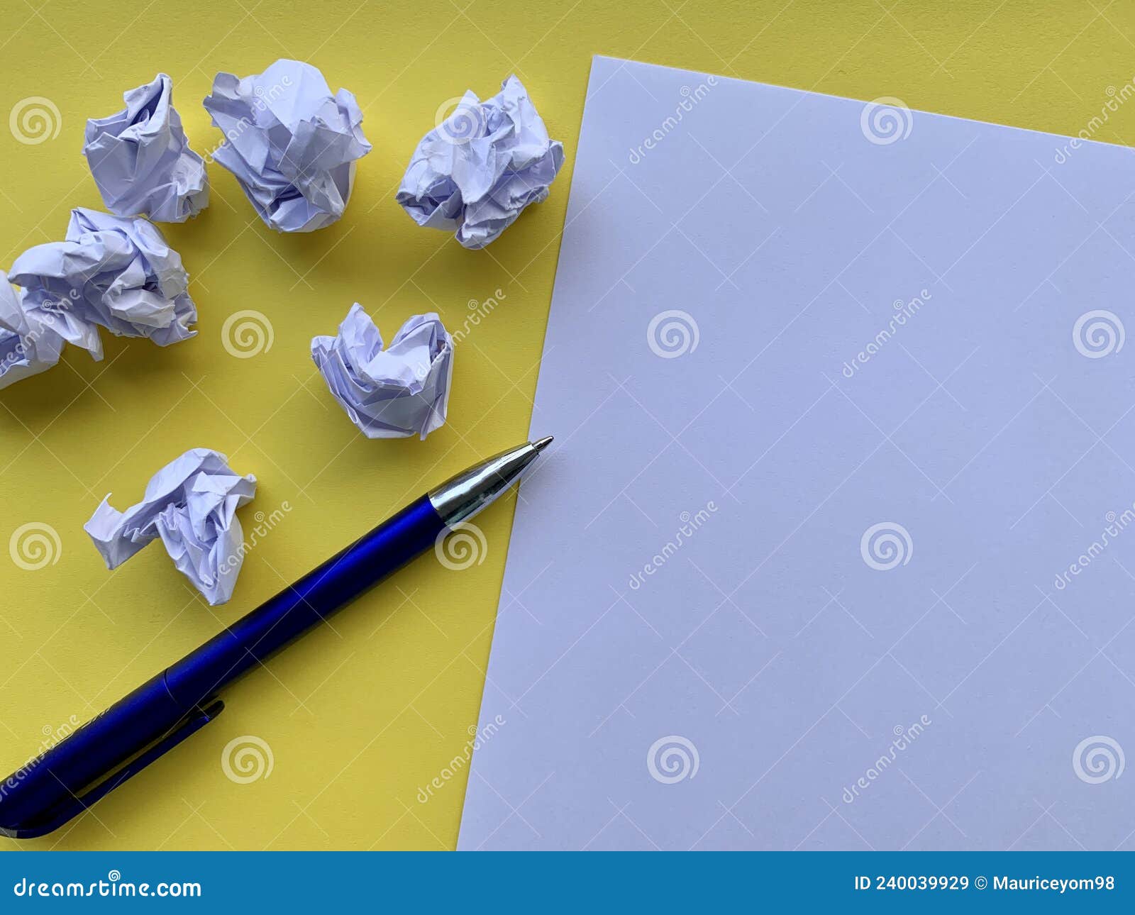 Blank Paper Waiting for Idea. Office Concept Stock Image - Image of ...