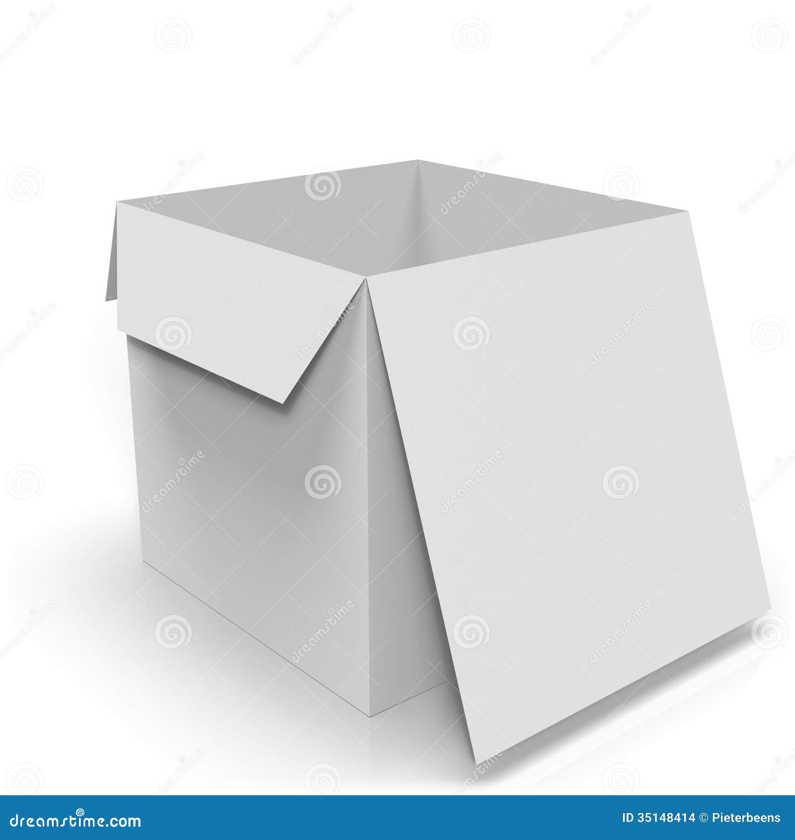 Blank Paperbox for Use As a Template Stock Illustration - Illustration ...