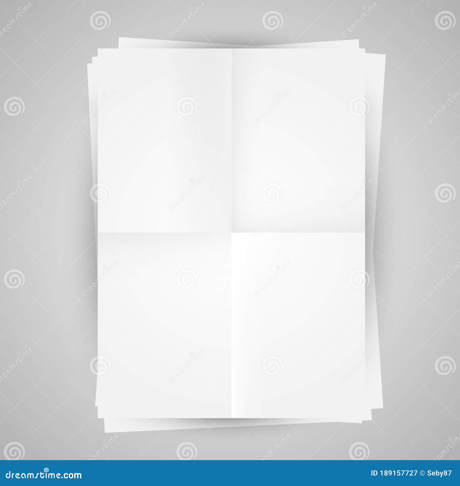 Blank Papers Vector Illustration Stock Vector - Illustration of booklet ...