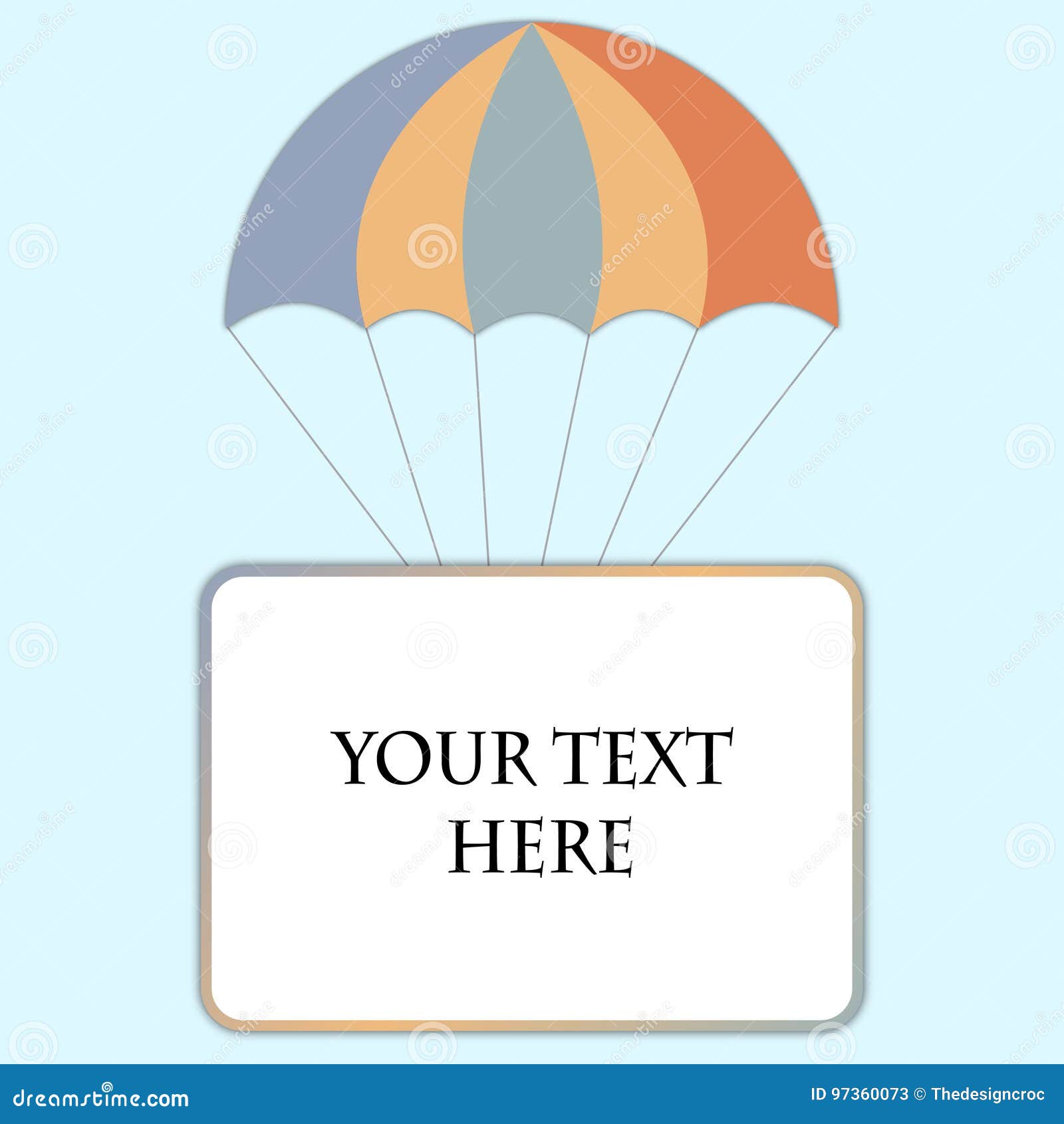 Parachute Message Labels Cartoon Vector | CartoonDealer.com #19476871