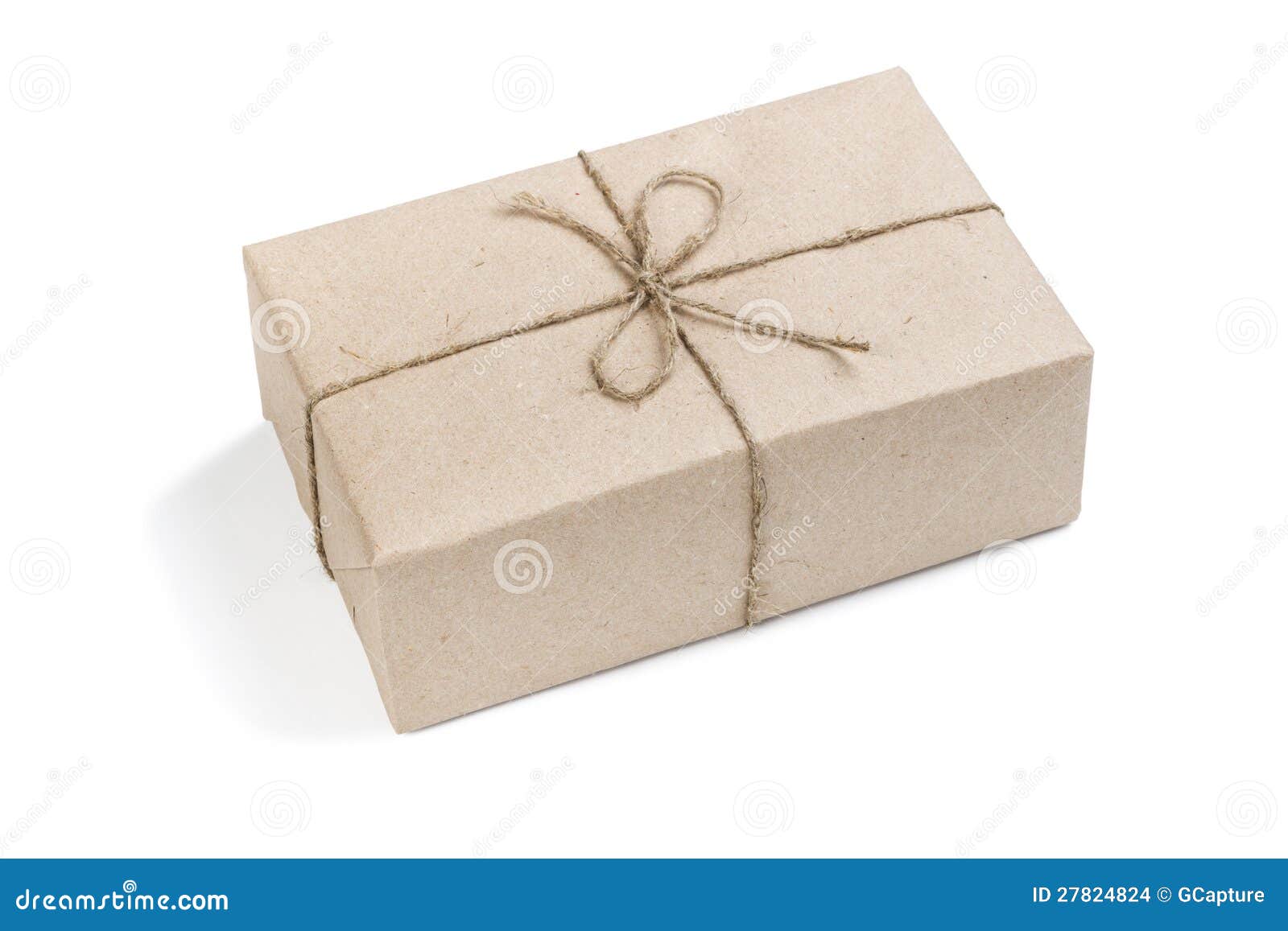 Blank parcel with bow stock photo. Image of mail, gift - 27824824
