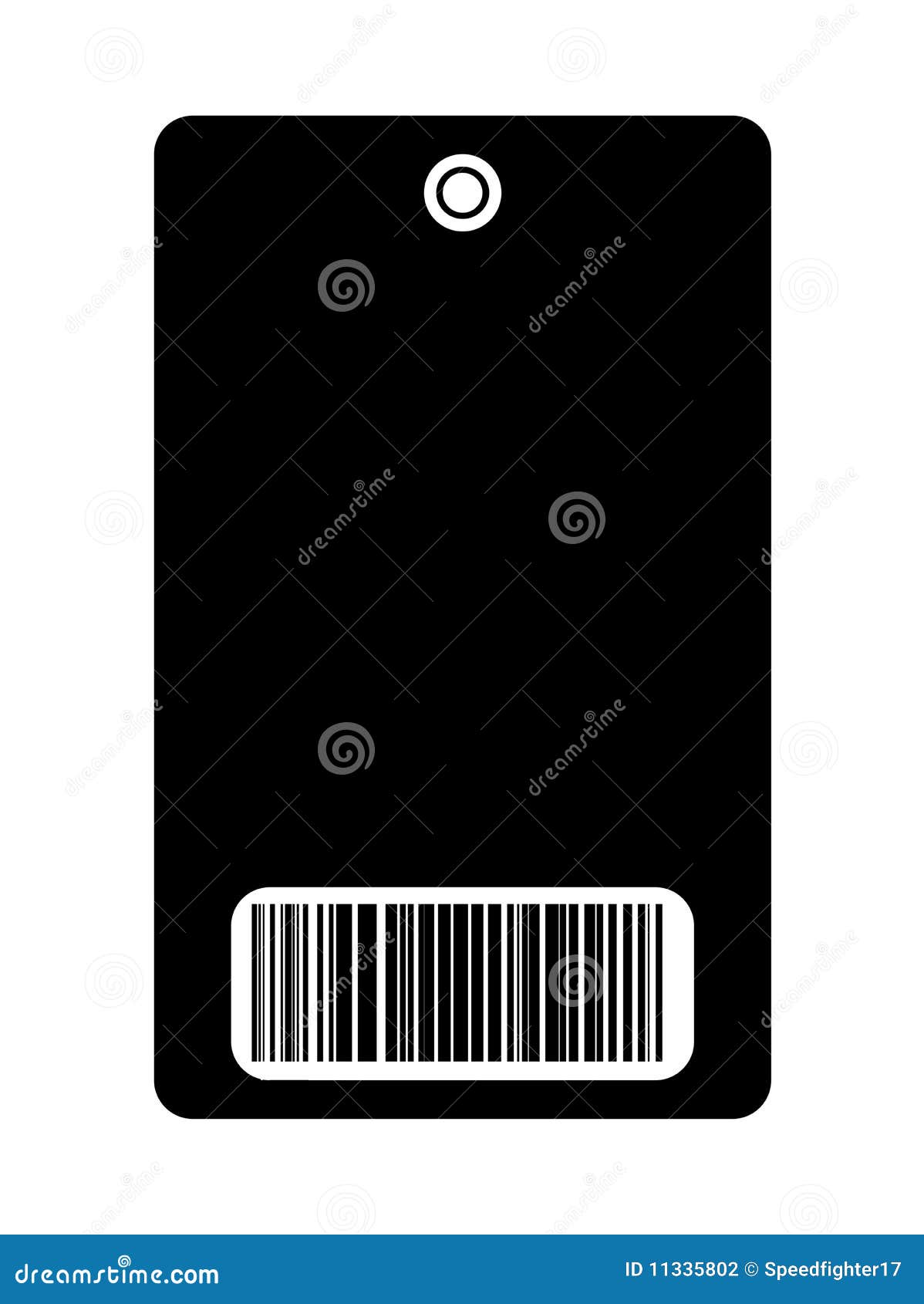 Blank pass with bar code stock illustration. Illustration of empty ...