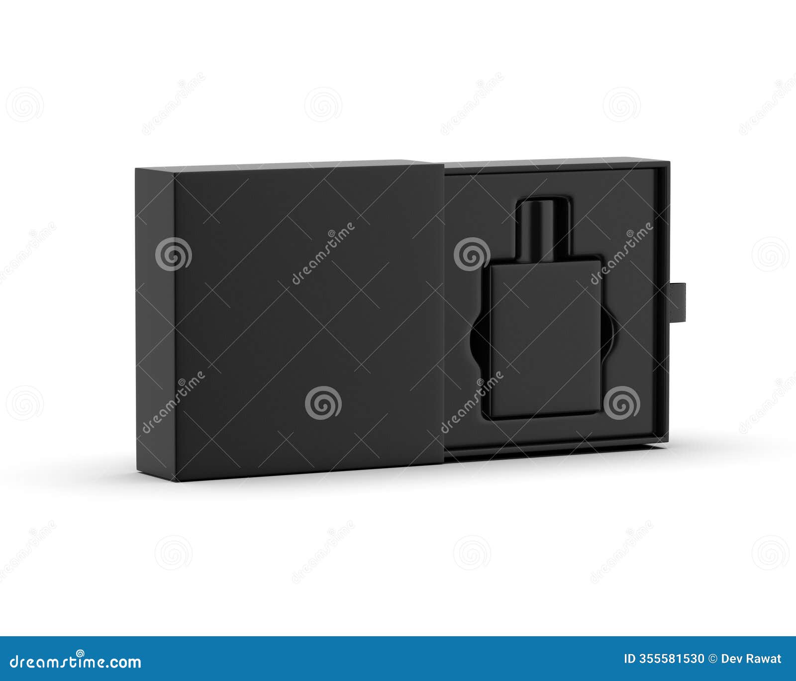 Blank Perfume Bottle with Elegant Sleeve Packaging Box Mockup Stock ...