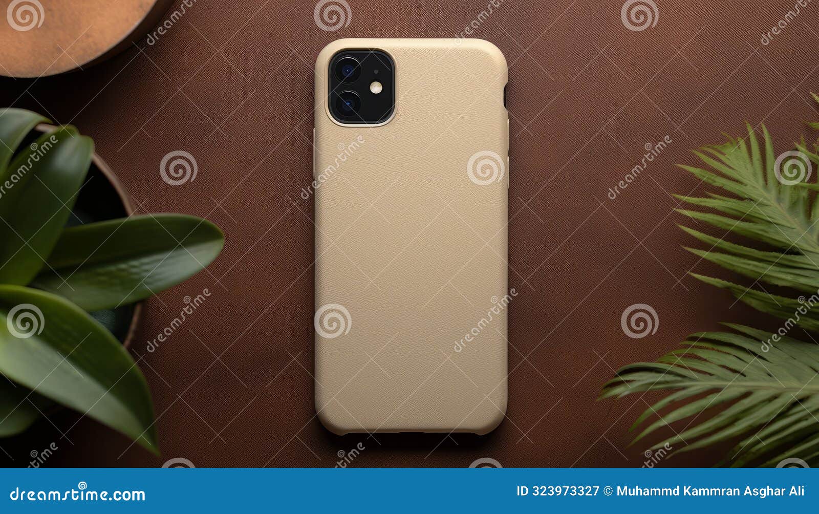 Blank Phone Case Mockup Generative Ai Stock Illustration - Illustration ...