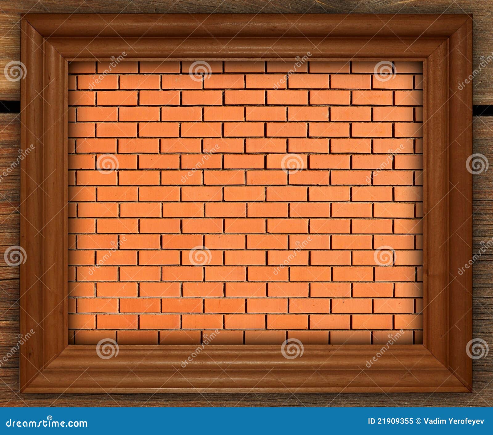 Blank Photo Frame on Old Brick Wall Stock Image - Image of retro, brick ...