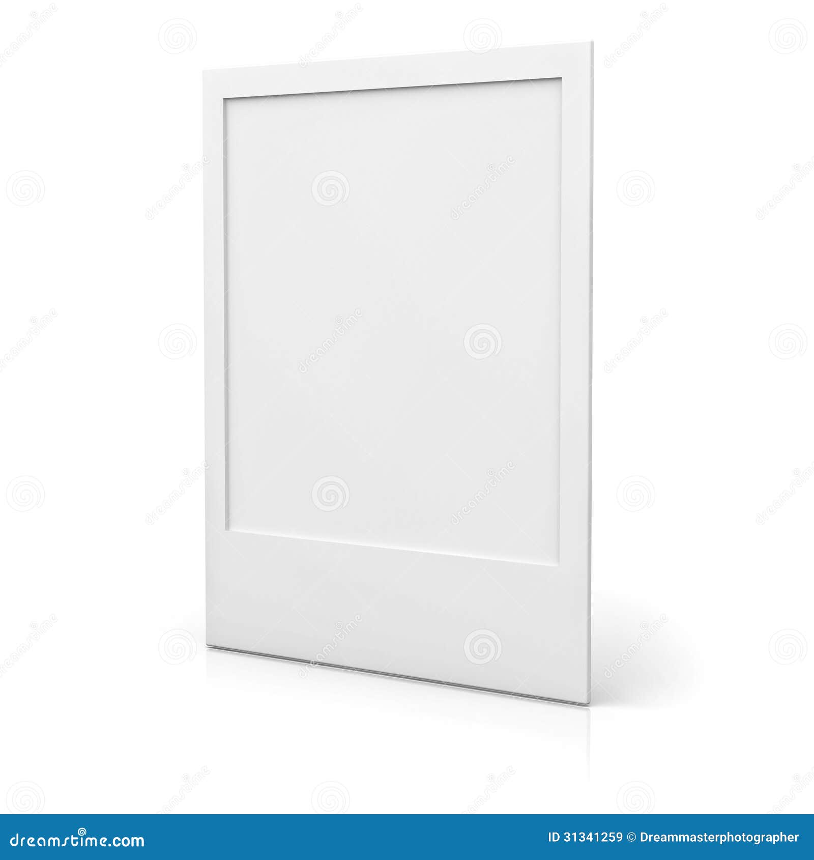 Blank Photo Frame Over White Background Stock Illustration ...