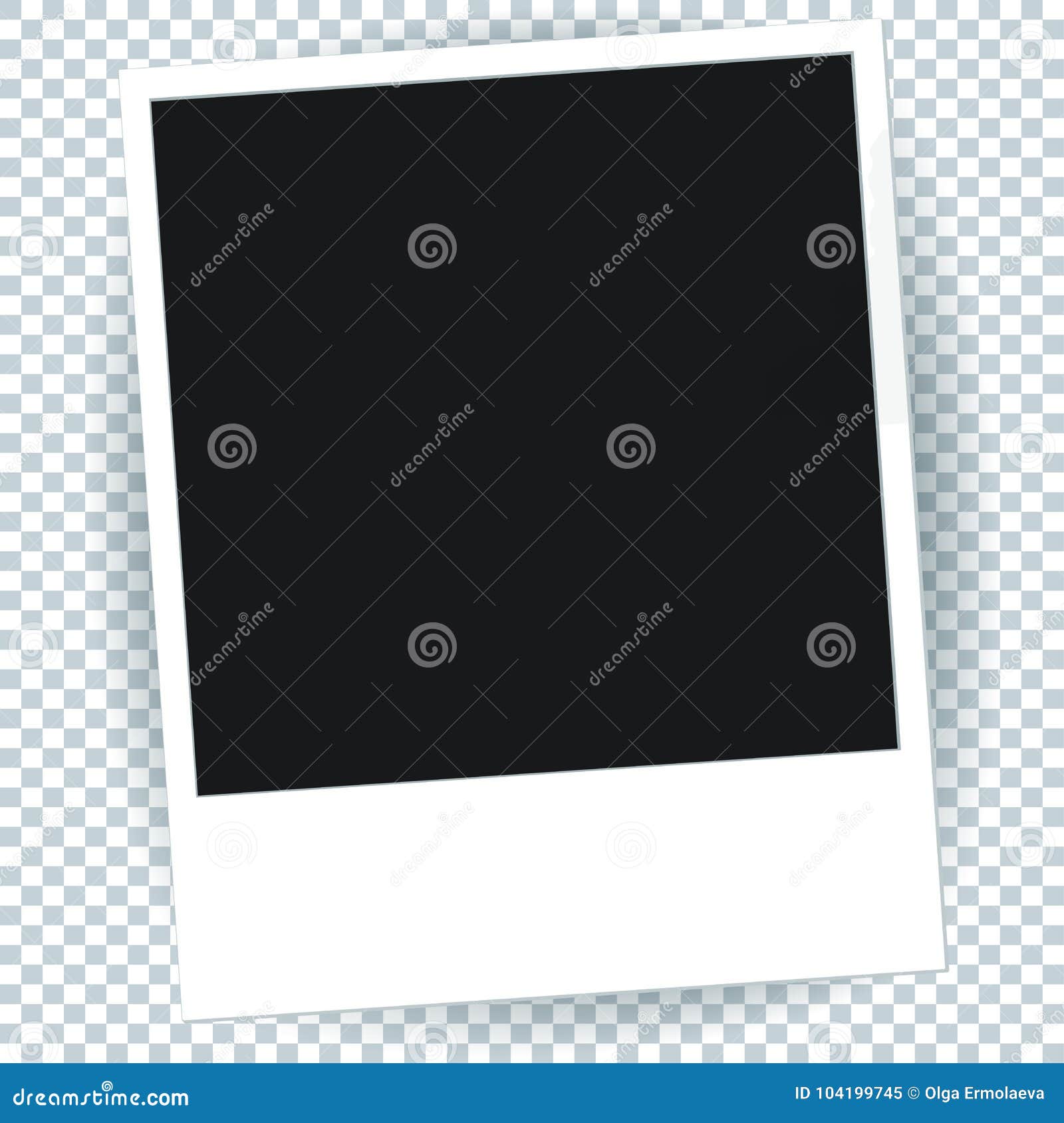 Blank photo frame stock vector. Illustration of instant - 104199745