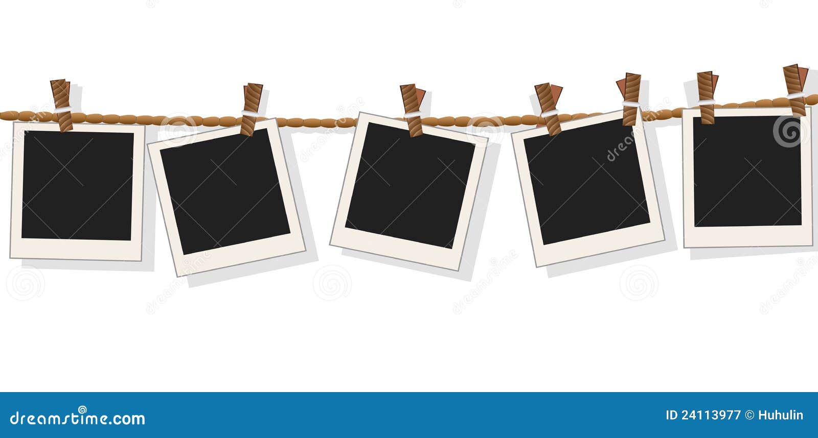 Blank Photo Frames On The Wall. Design For A Modern Interior. Vertical ...