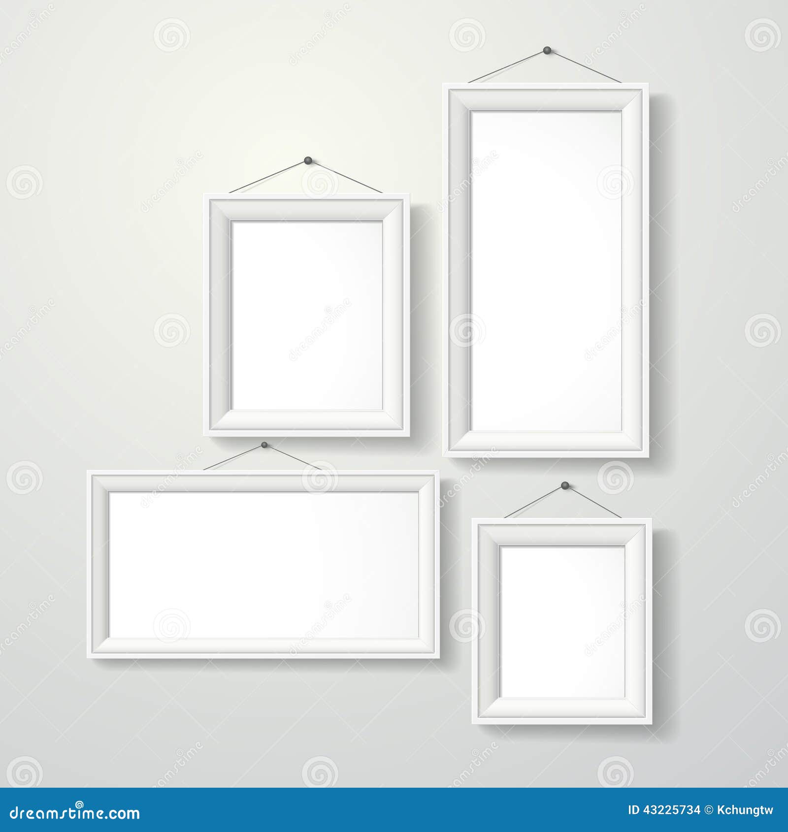 Blank photo frames set stock vector. Illustration of background - 43225734